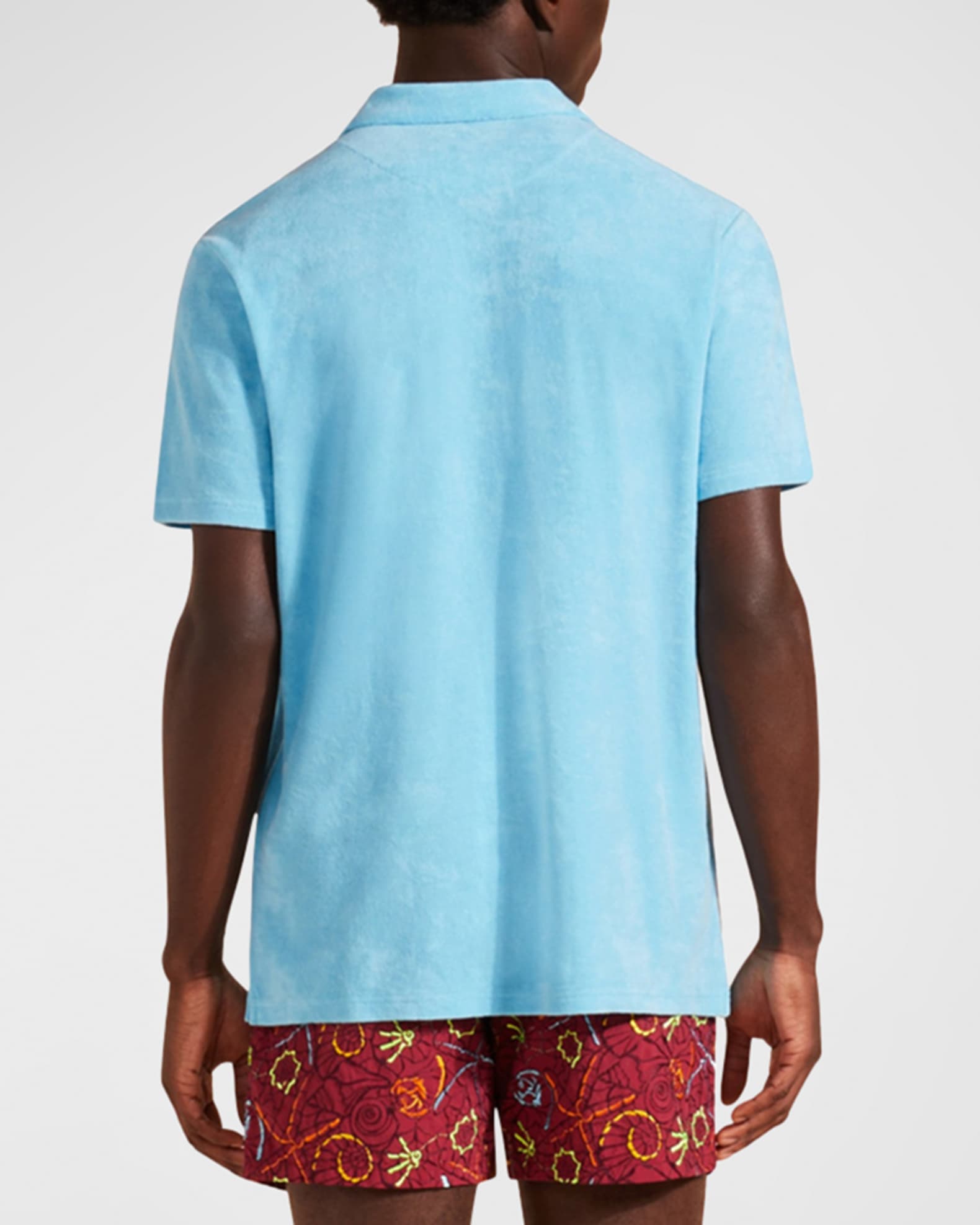 Men's Organic Terry Polo Shirt | Neiman Marcus