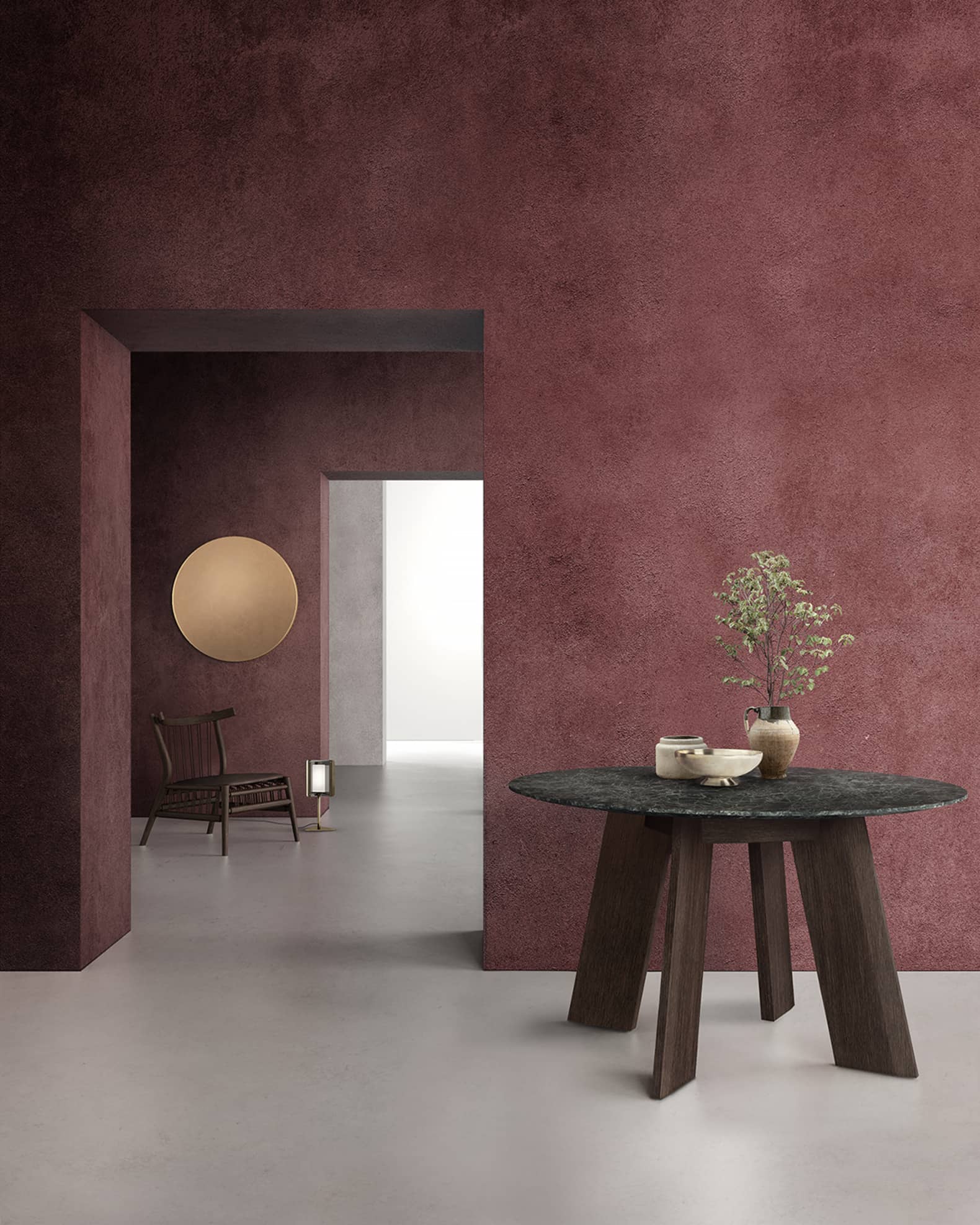 Cavalletto Home Modern Fin Round Dining Table, 59" | Neiman Marcus