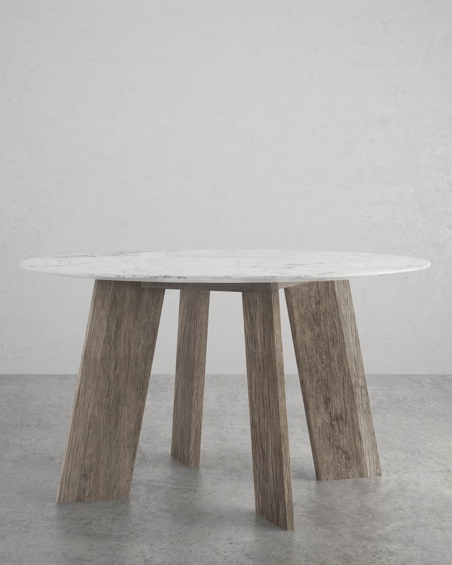 Cavalletto Home Modern Fin Round Dining Table, 51" | Neiman Marcus