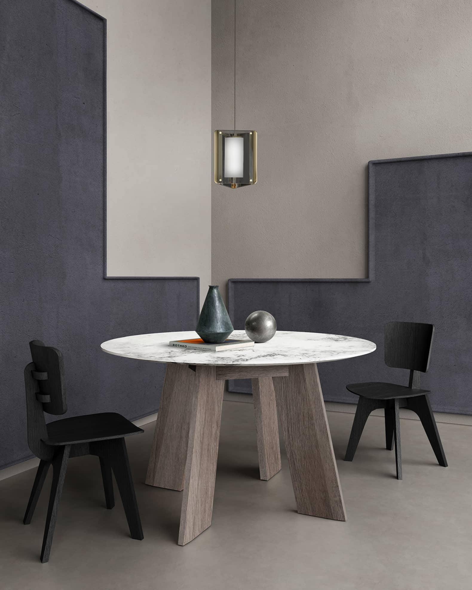 Cavalletto Home Modern Fin Round Dining Table, 51" | Neiman Marcus