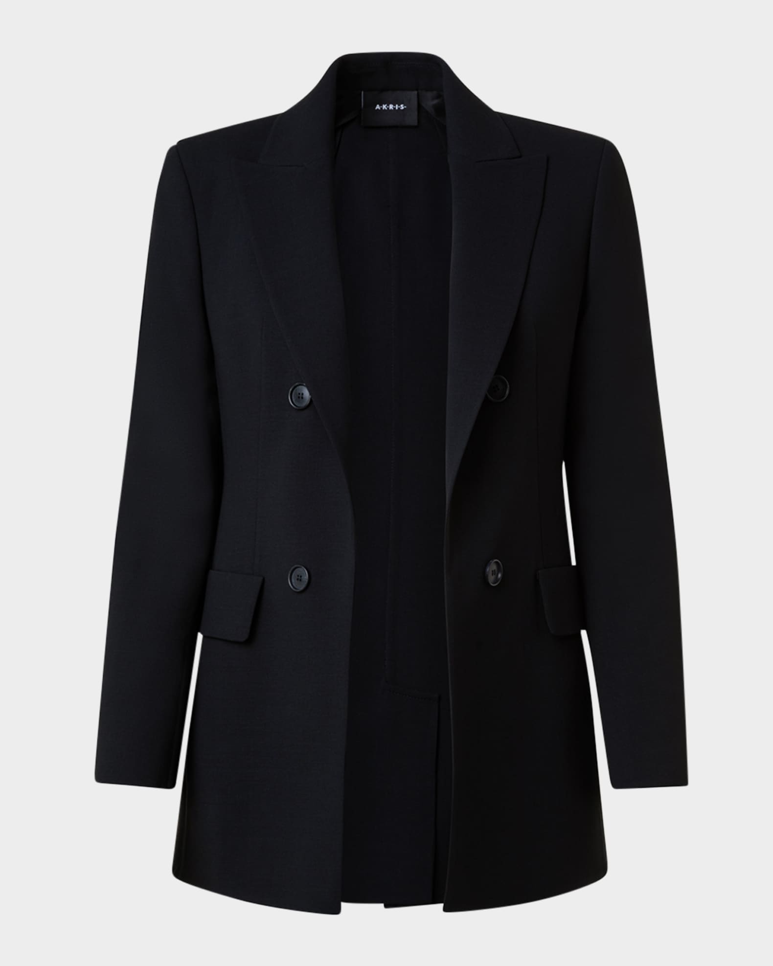 Akris Lucia Wool Double-Breasted Jacket | Neiman Marcus
