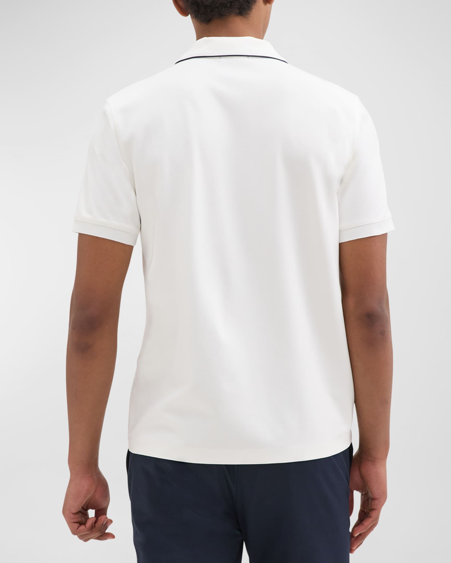 Theory Men's Piped-Collar Polo Shirt | Neiman Marcus