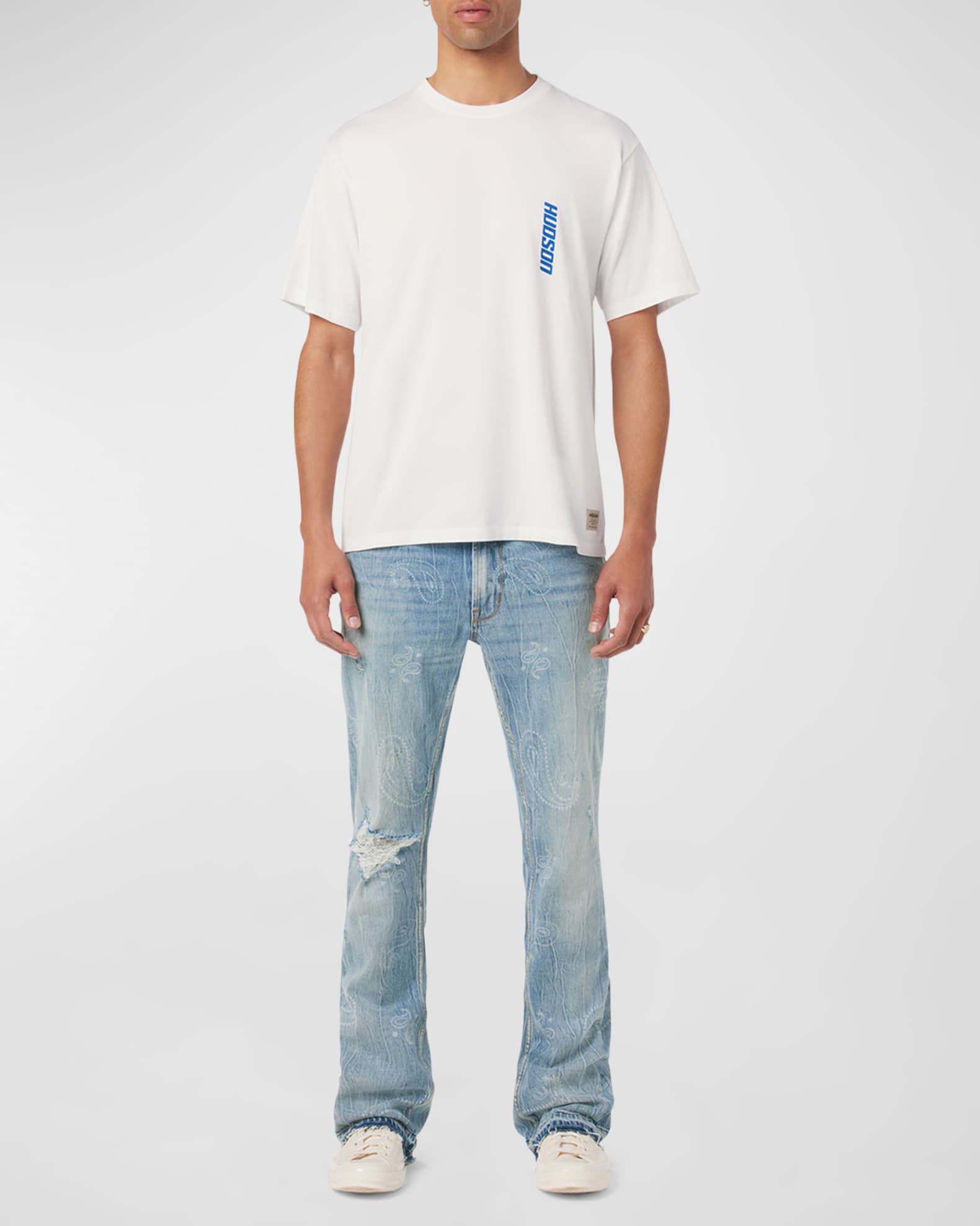 Hudson Men's Walker Kick Flare Jeans | Neiman Marcus