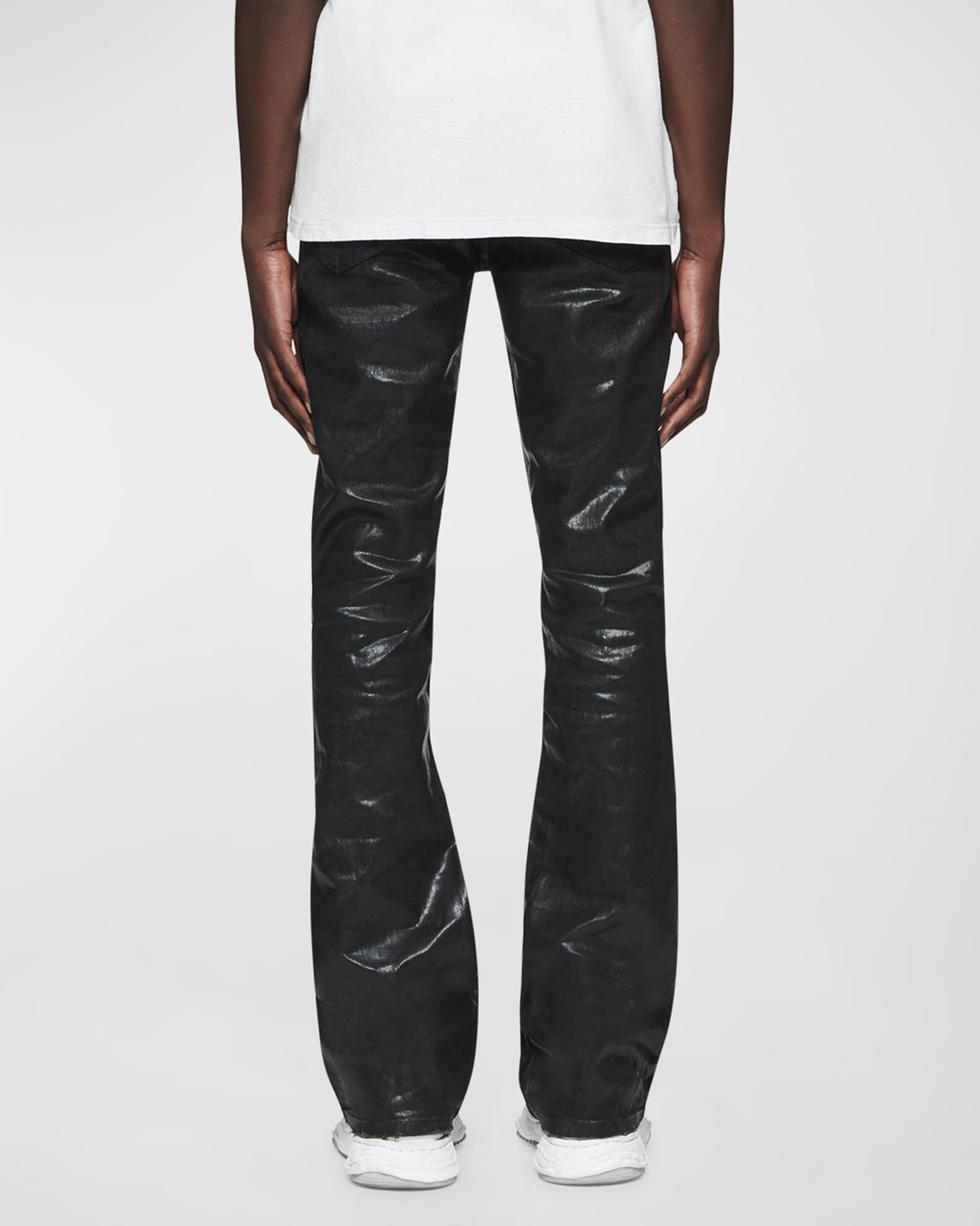 PURPLE Men's Coated Flare Jeans | Neiman Marcus