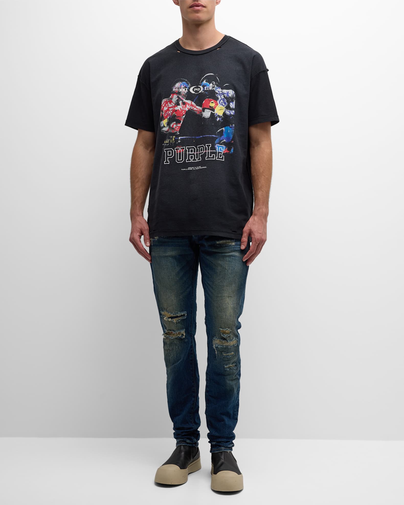 PURPLE Men's Inside-Out Graphic T-Shirt | Neiman Marcus
