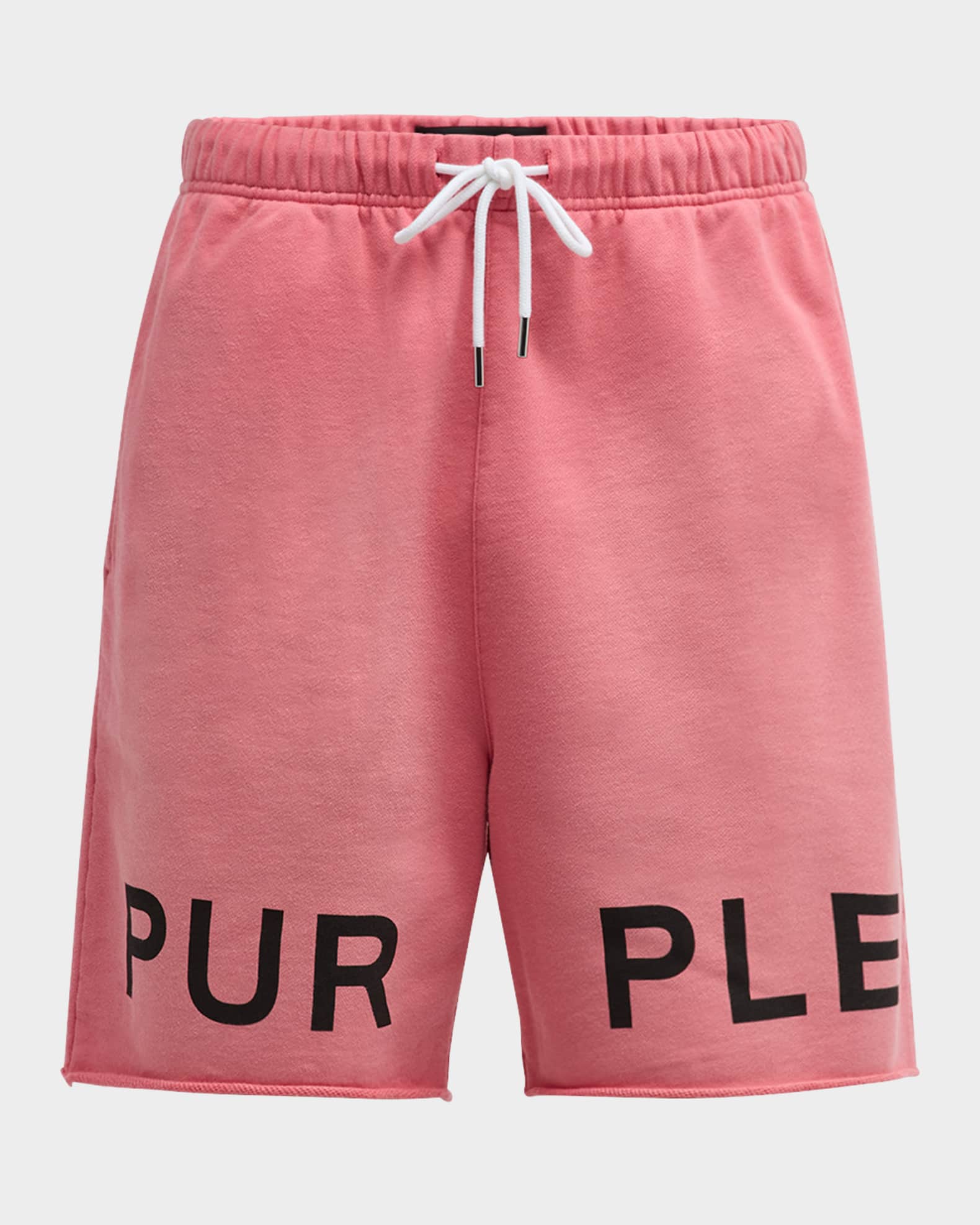 PURPLE Men's French-Terry Logo Sweatshorts | Neiman Marcus