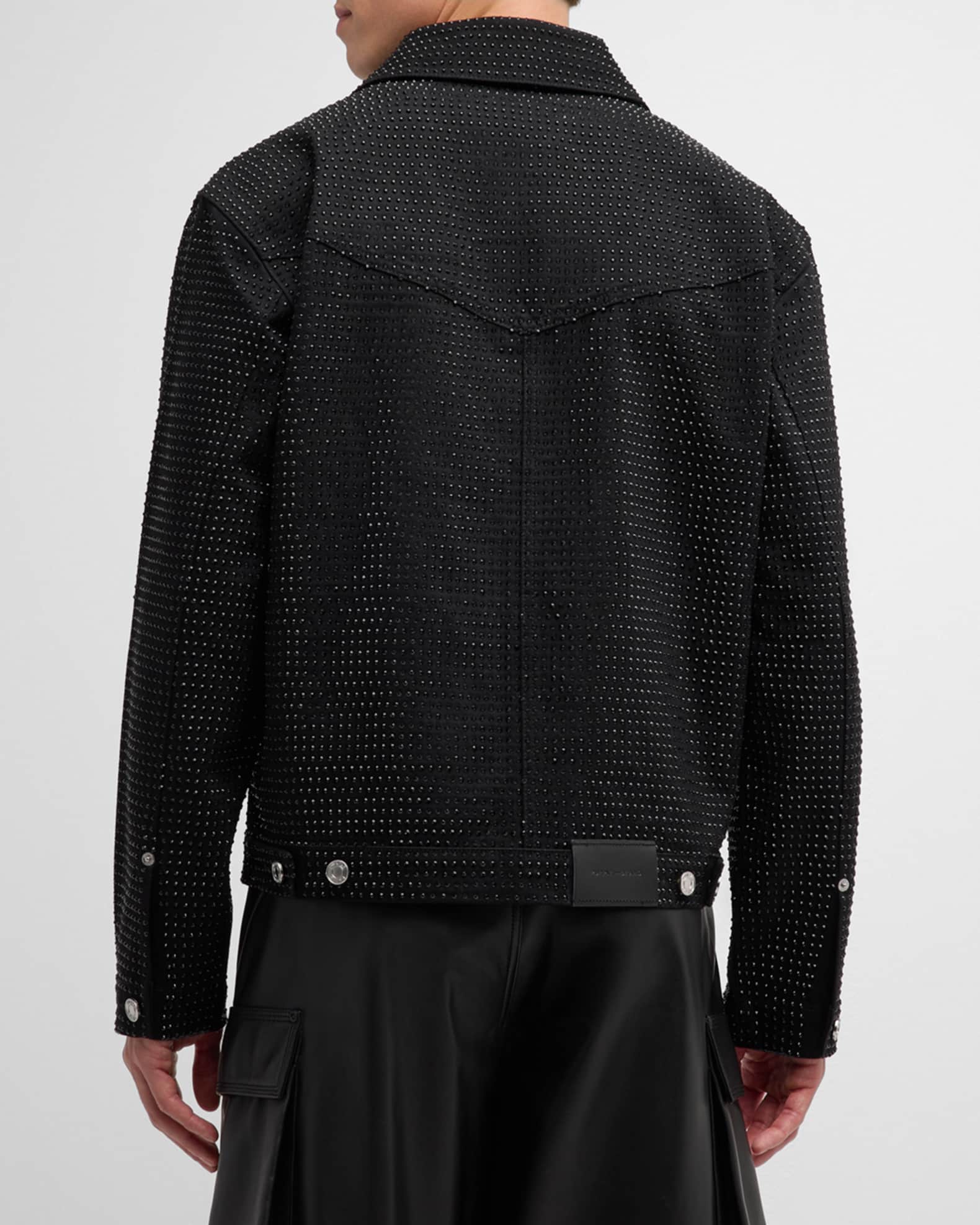 PURPLE Men's Crystal-Embellished Jacket | Neiman Marcus