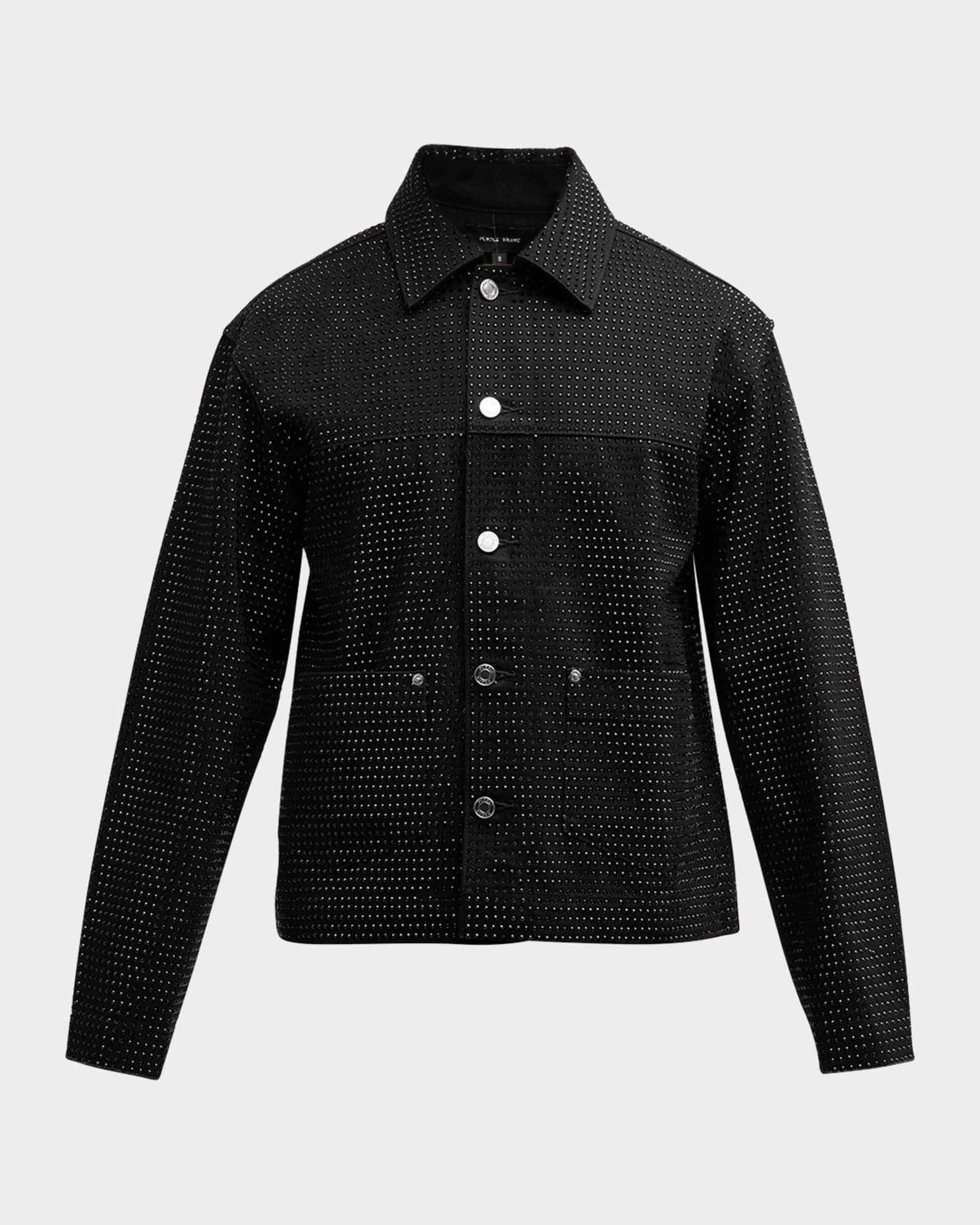 PURPLE Men's Crystal-Embellished Jacket | Neiman Marcus