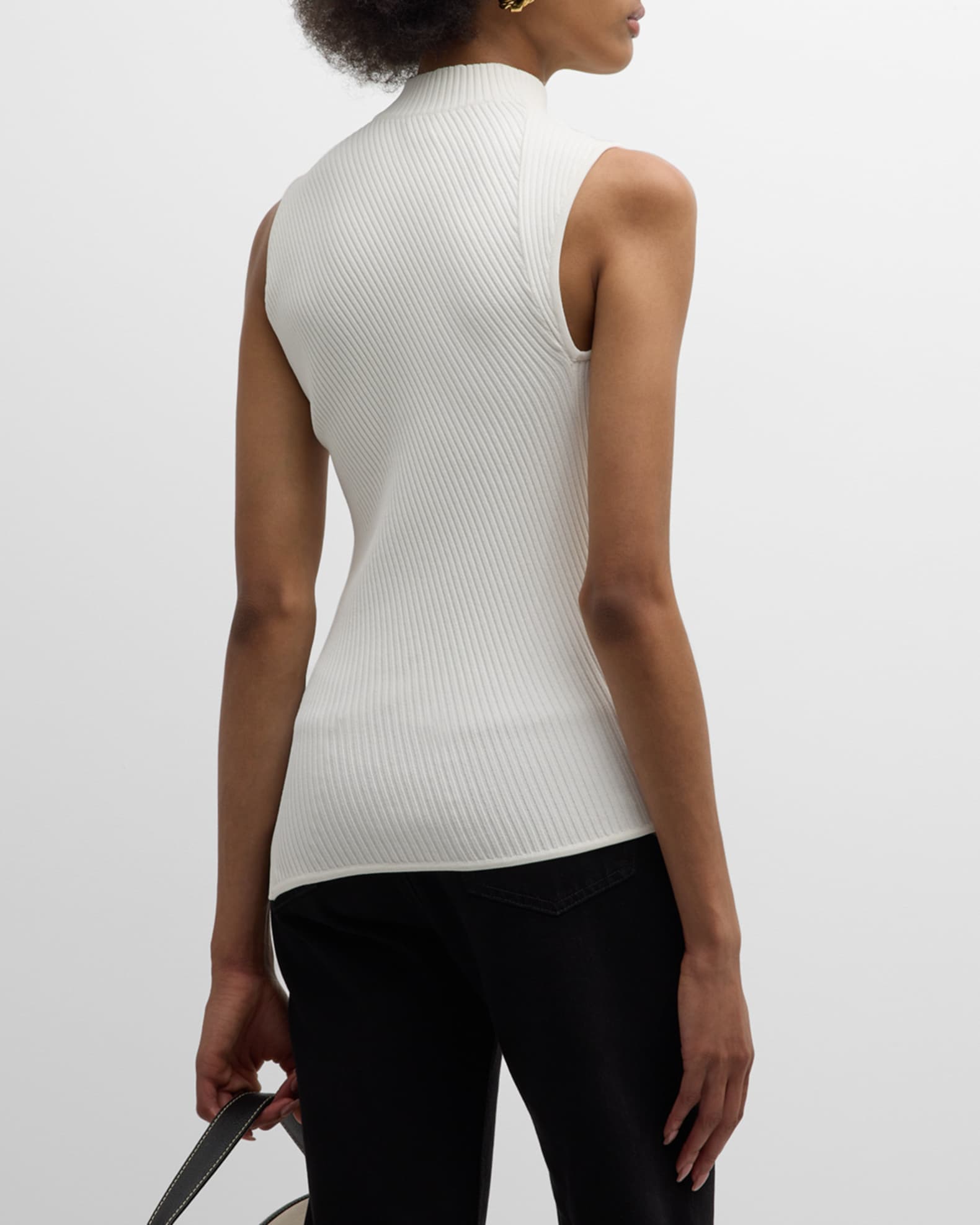 Toteme Asymmetric Ribbed Knit Top | Neiman Marcus
