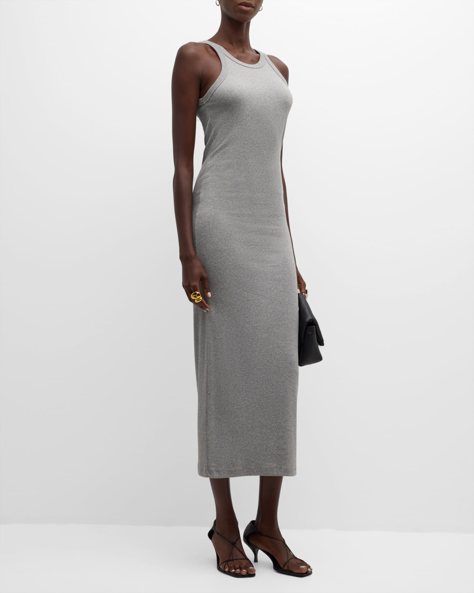 Toteme Curved Rib Knit Tank Dress | Neiman Marcus