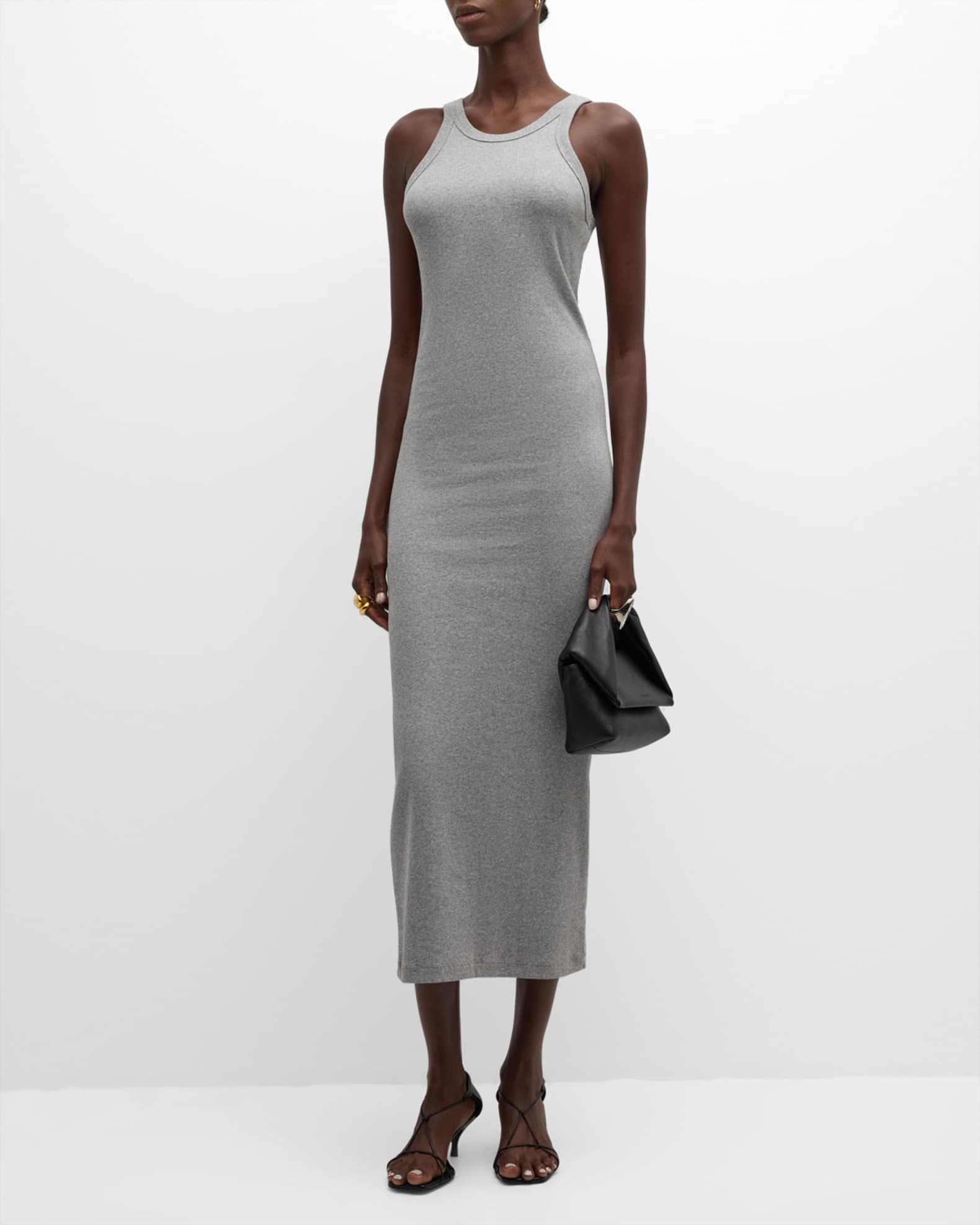 Toteme Curved Rib Knit Tank Dress | Neiman Marcus