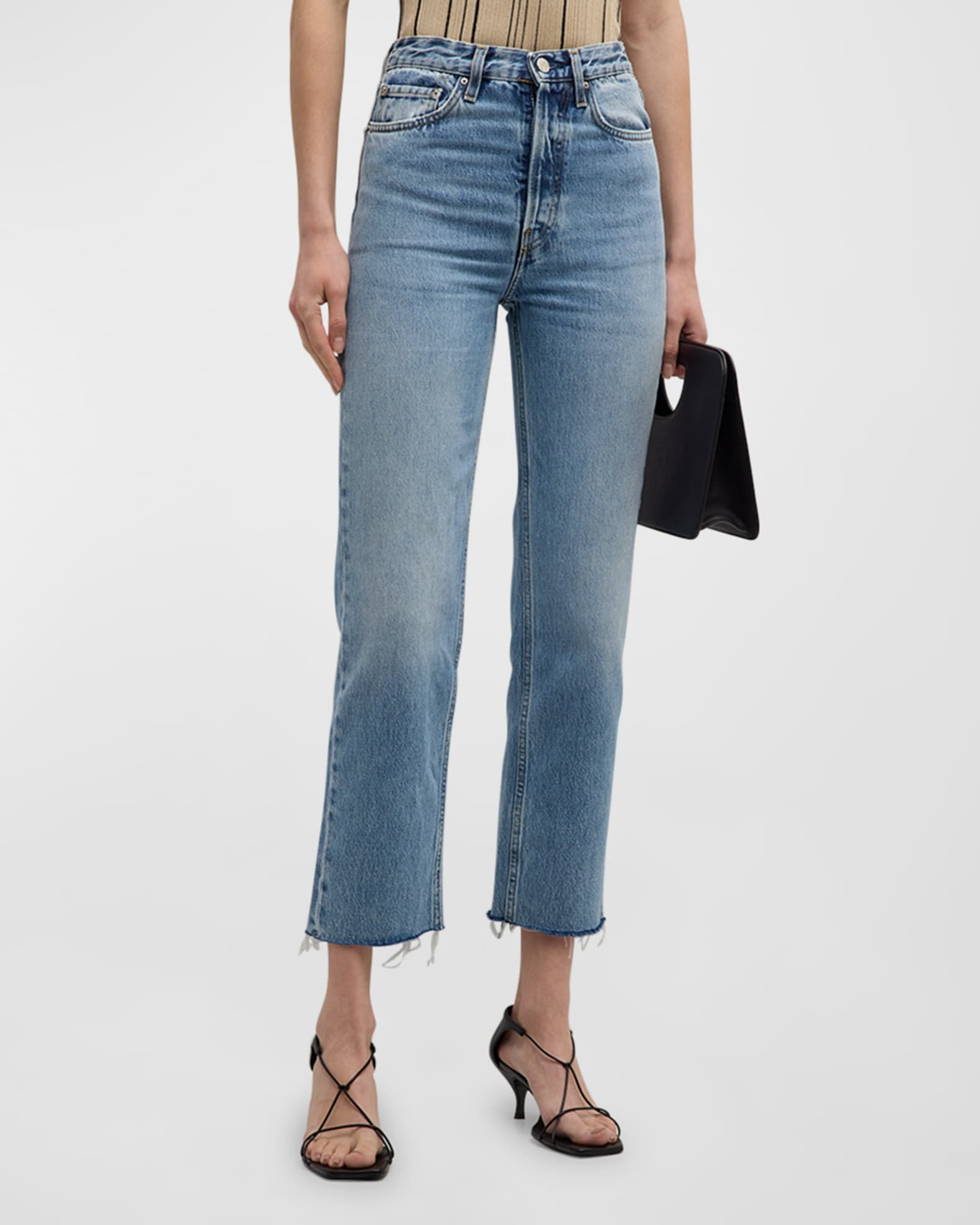 Frayed jeans store