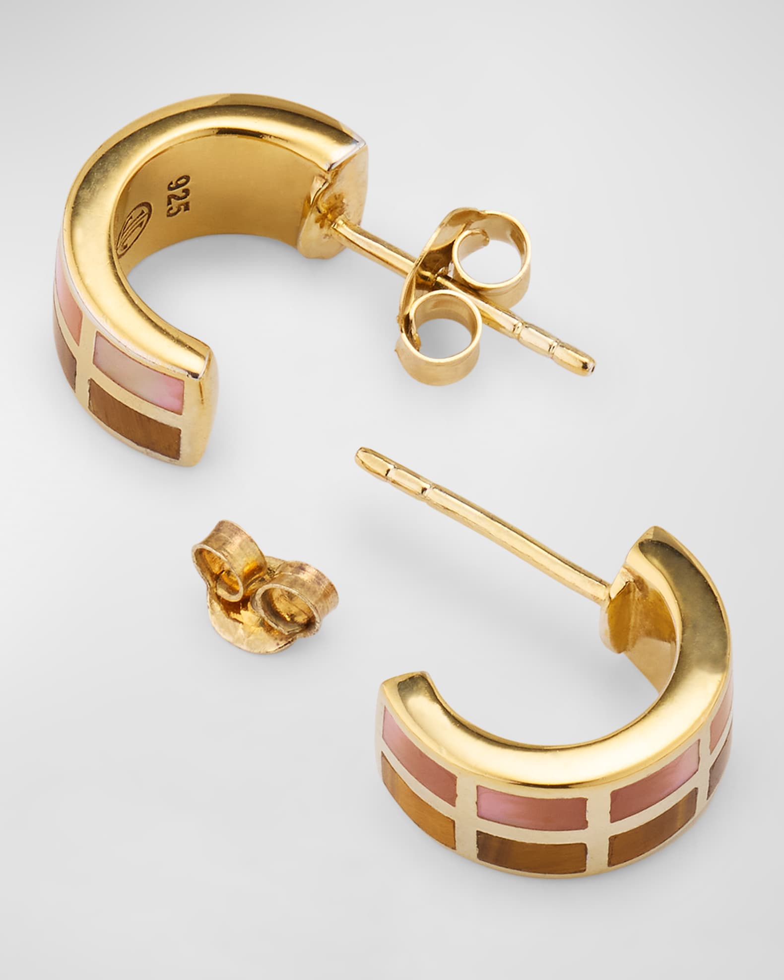 Jan Leslie Dash Rectangle Gemstone Huggie Earrings | Neiman Marcus