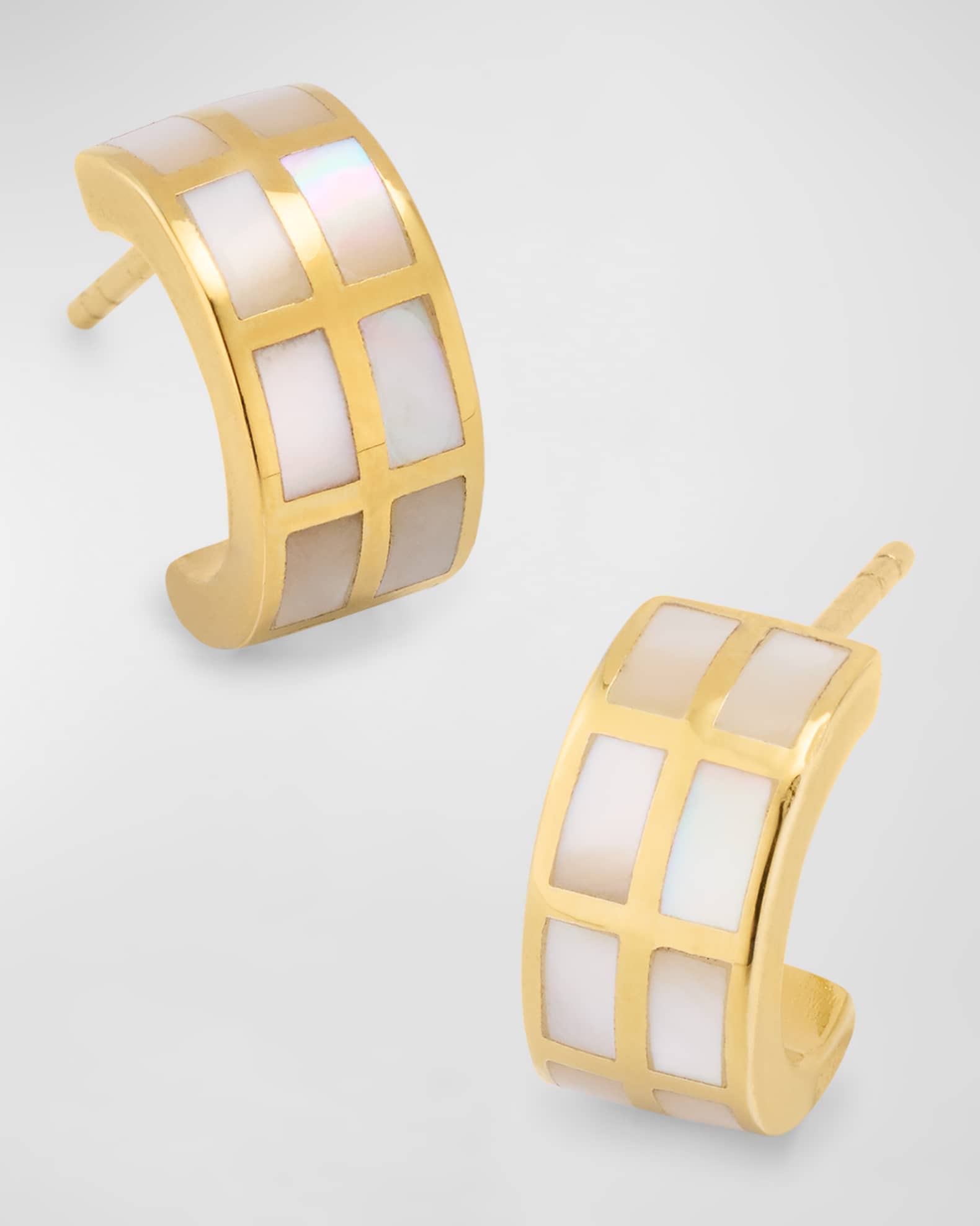 Jan Leslie Dash Rectangle Gemstone Huggie Earrings | Neiman Marcus
