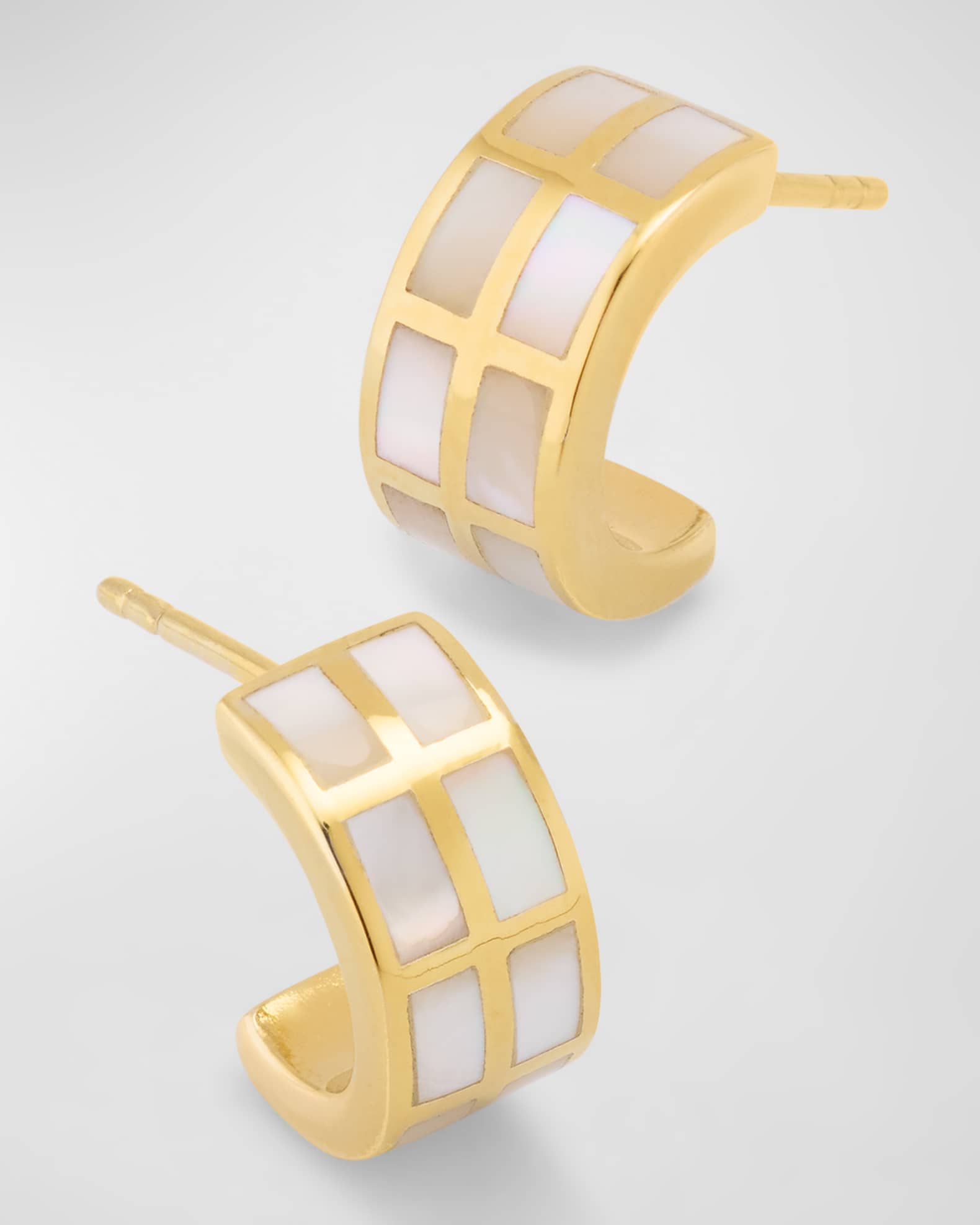 Jan Leslie Dash Rectangle Gemstone Huggie Earrings | Neiman Marcus