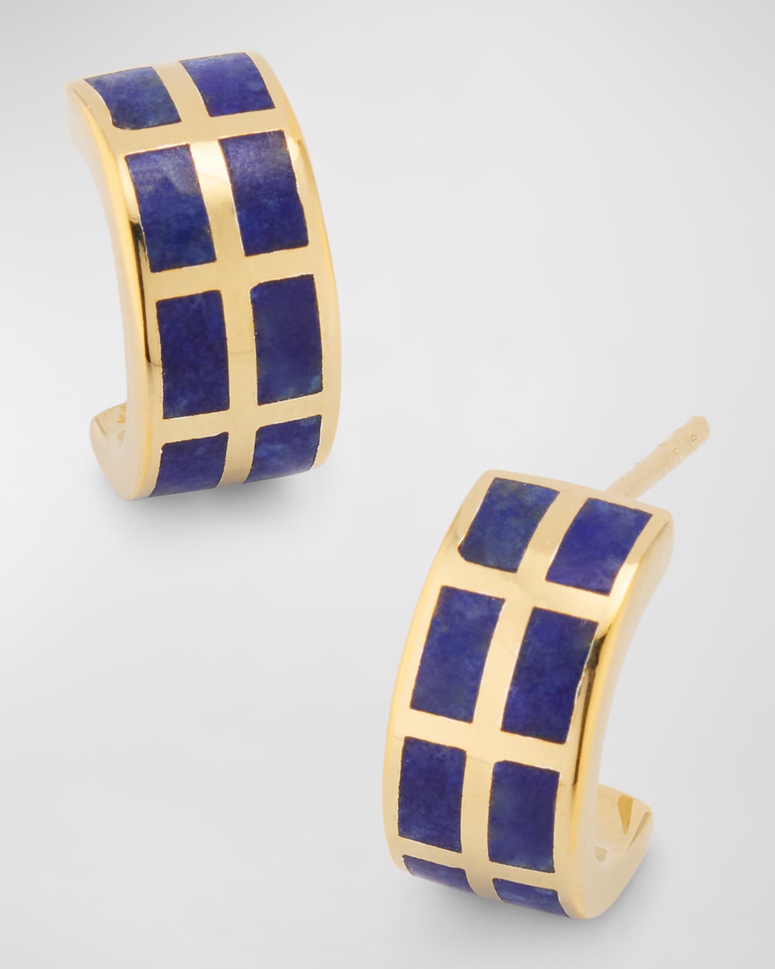 Jan Leslie Dash Rectangle Gemstone Huggie Earrings | Neiman Marcus