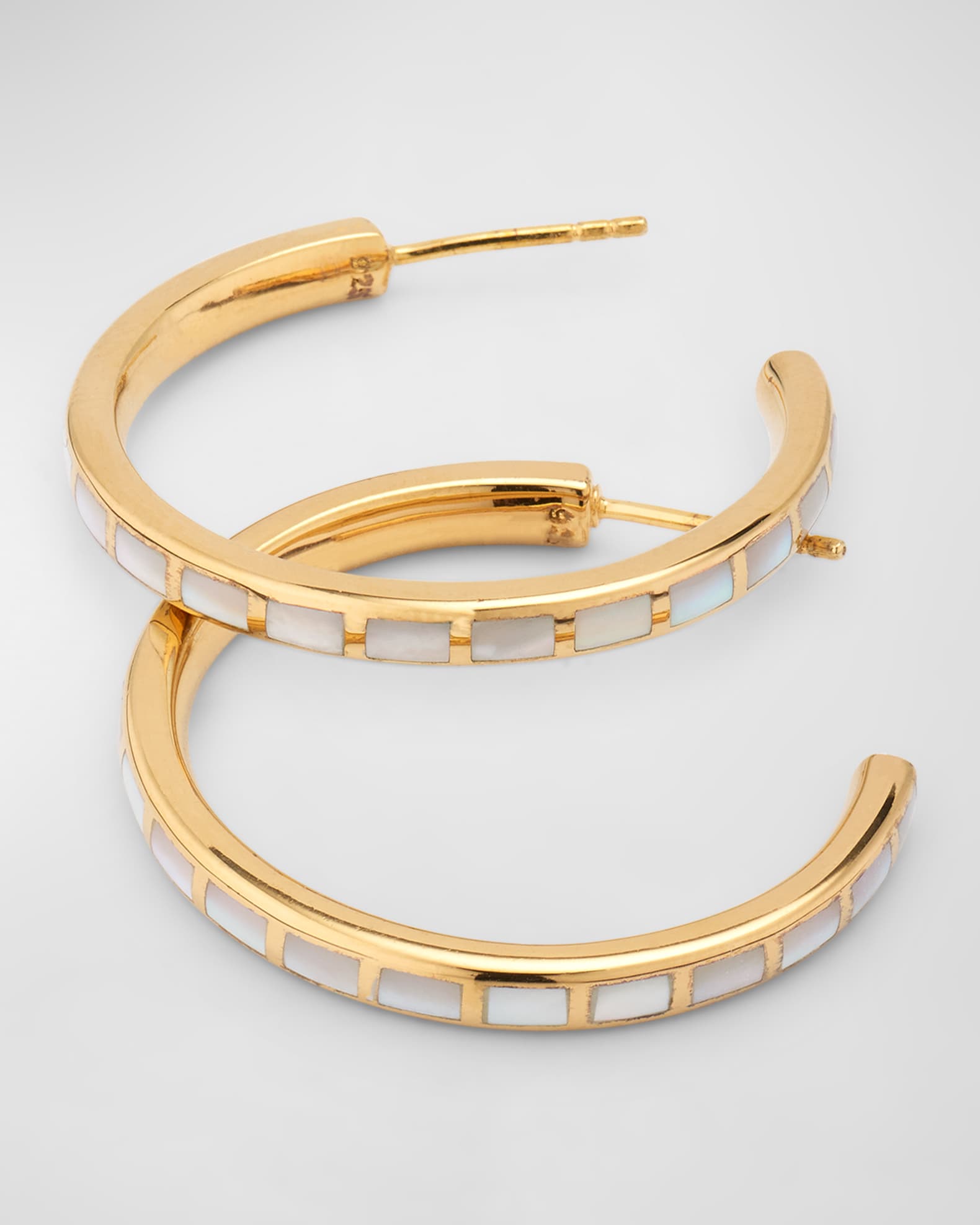 Jan Leslie Dash Rectangle Gemstone Hoop Earrings | Neiman Marcus