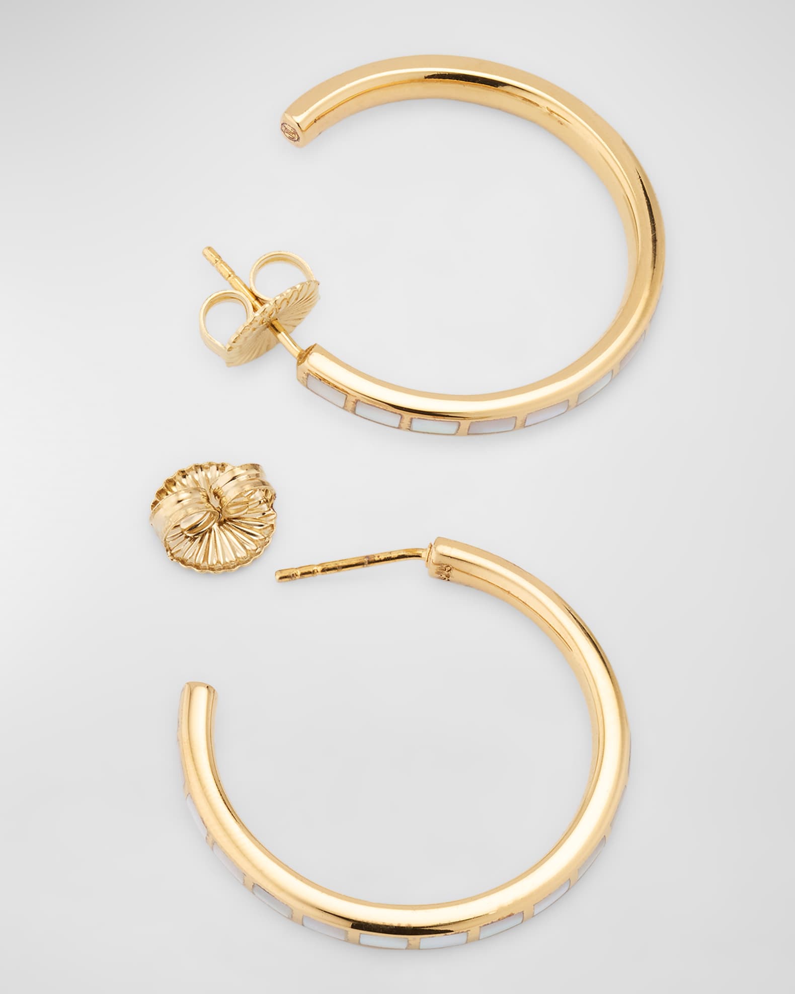 Jan Leslie Dash Rectangle Gemstone Hoop Earrings | Neiman Marcus