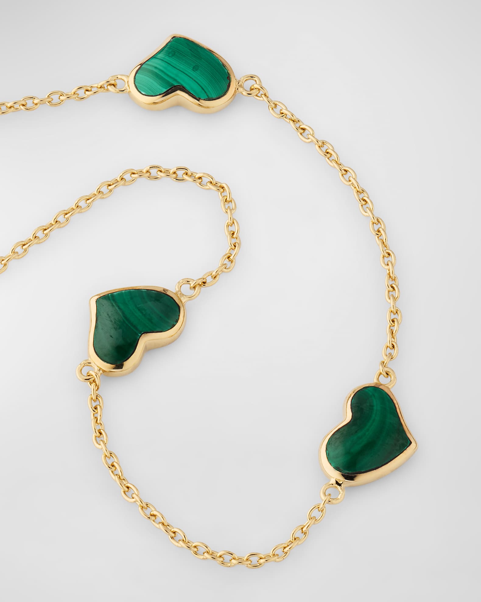 Jan Leslie 18K Gold Plated Triple Station Heart Necklace, 20"L | Neiman ...