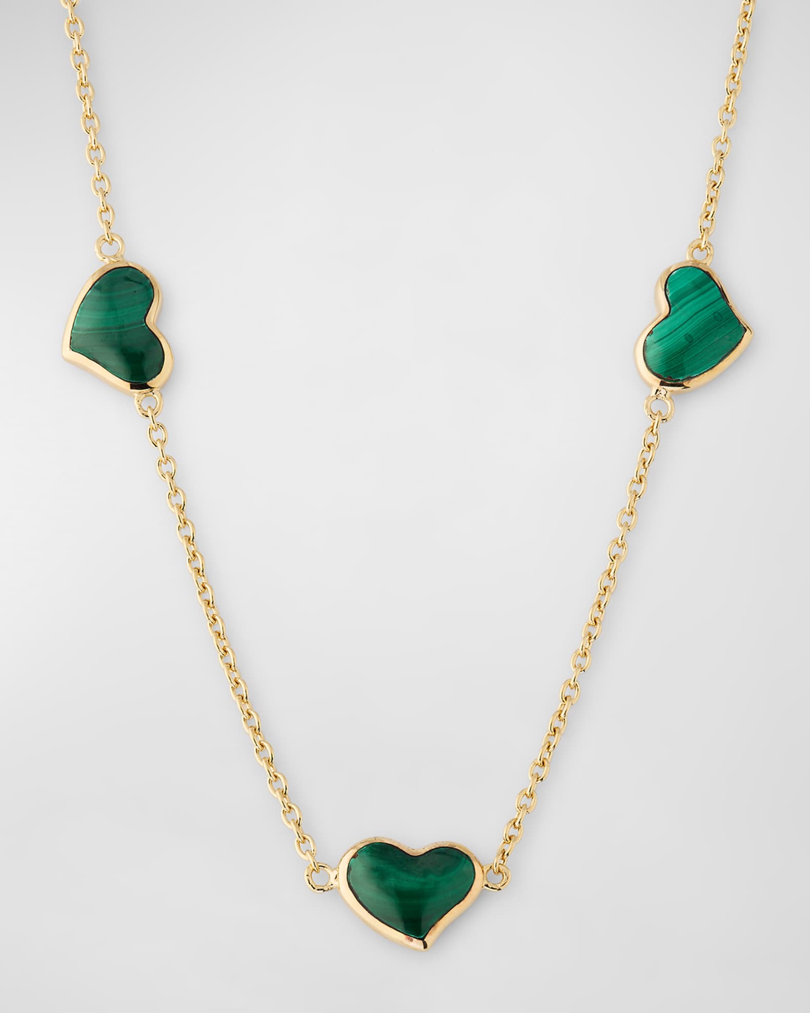 Jan Leslie 18K Gold Plated Triple Station Heart Necklace, 20"L | Neiman ...