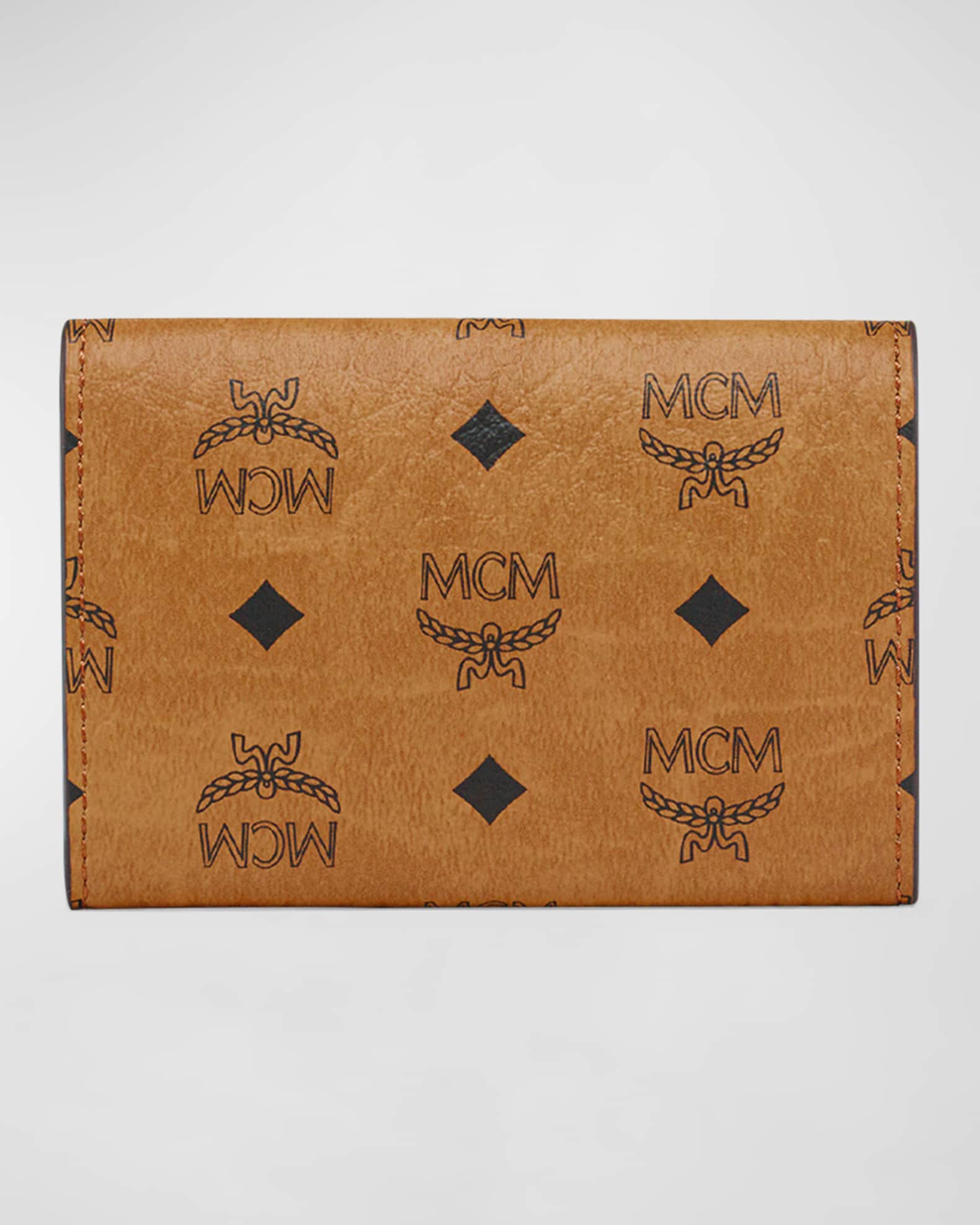 MCM Aren Small Visetos Monogram Wallet | Neiman Marcus