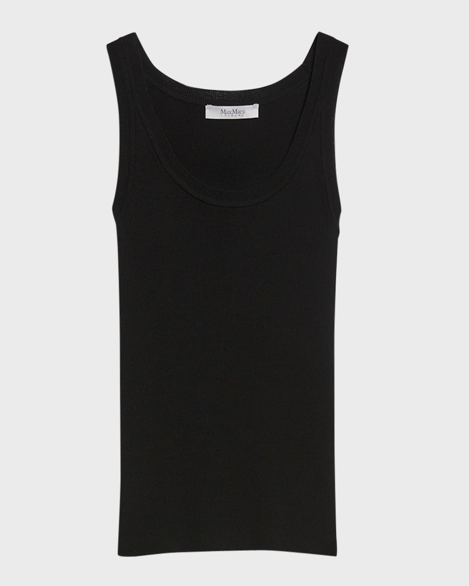 Max Mara Leisure Siro Ribbed Scoop-Neck Tank | Neiman Marcus