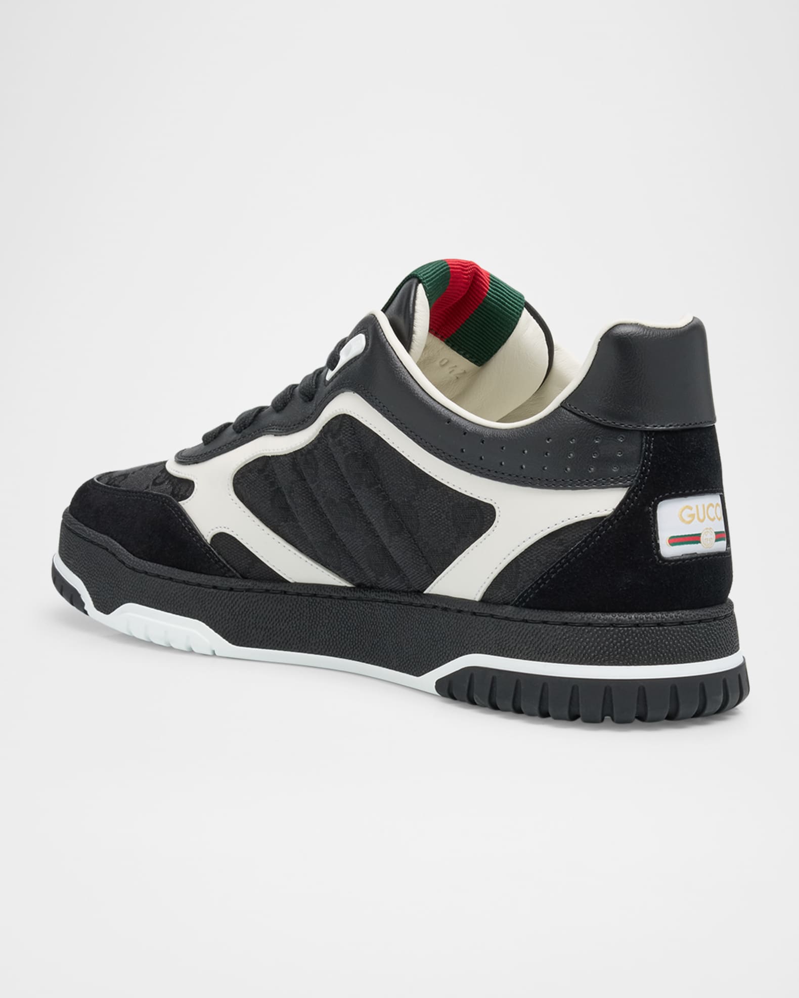 Gucci Men's Re-Web GG Supreme Canvas and Leather Sneakers | Neiman Marcus