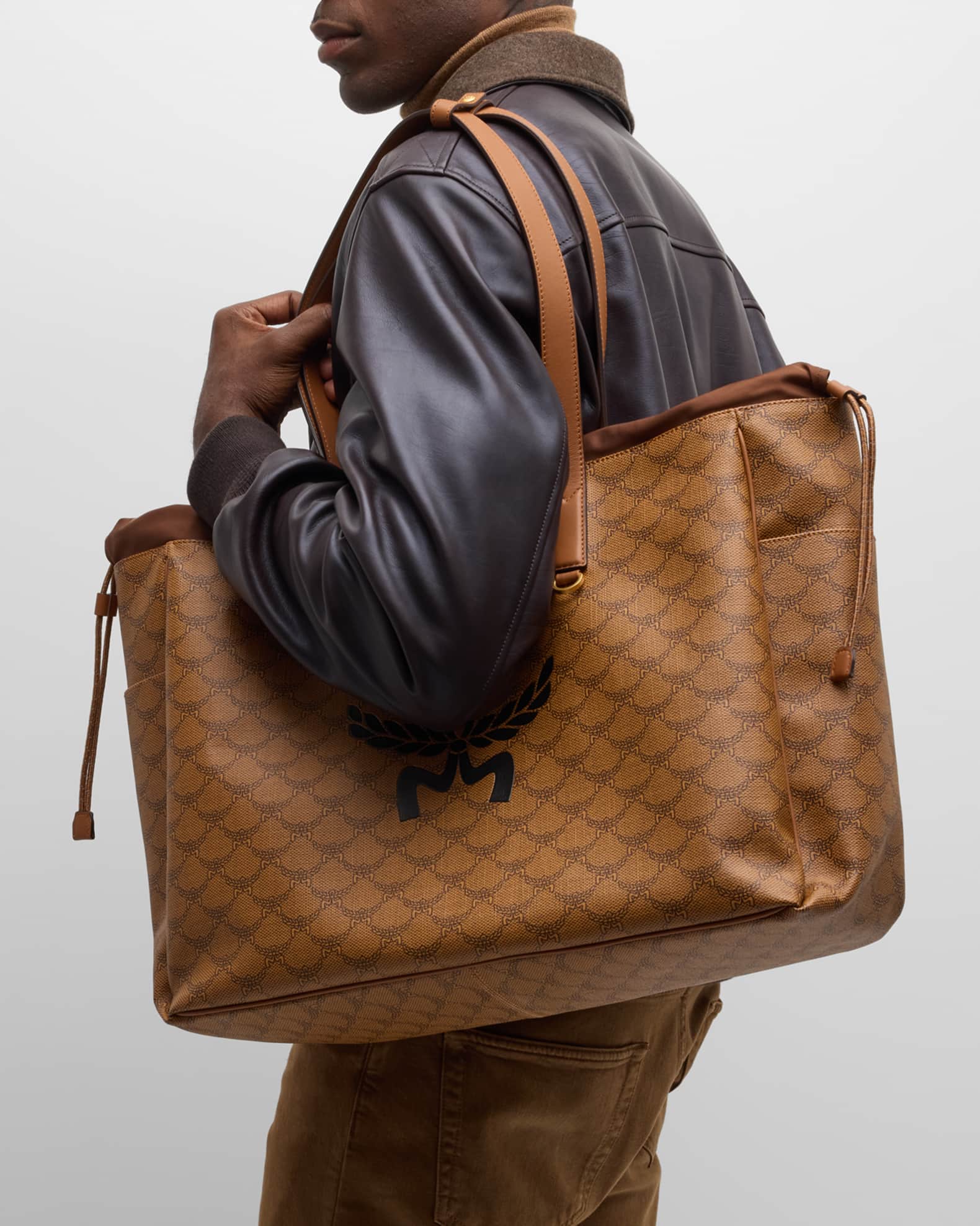 MCM Men's Himmel Lauretos XL Tote Bag | Neiman Marcus