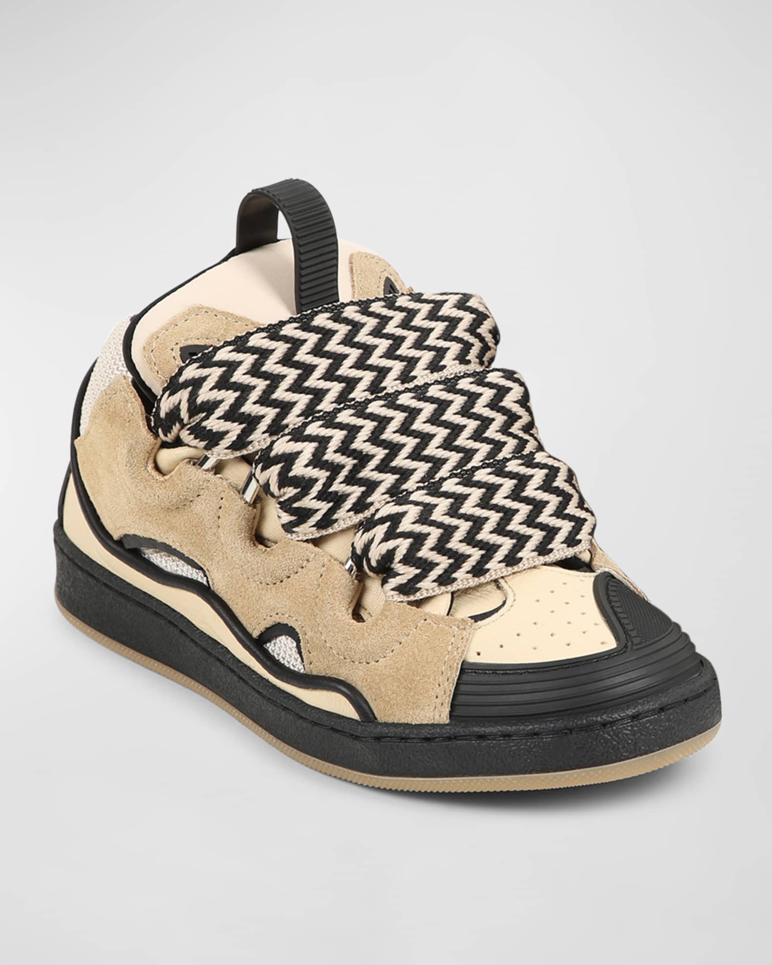 Lanvin Boy's Curb Suede Chunky Low-Top Sneakers, Kids | Neiman Marcus
