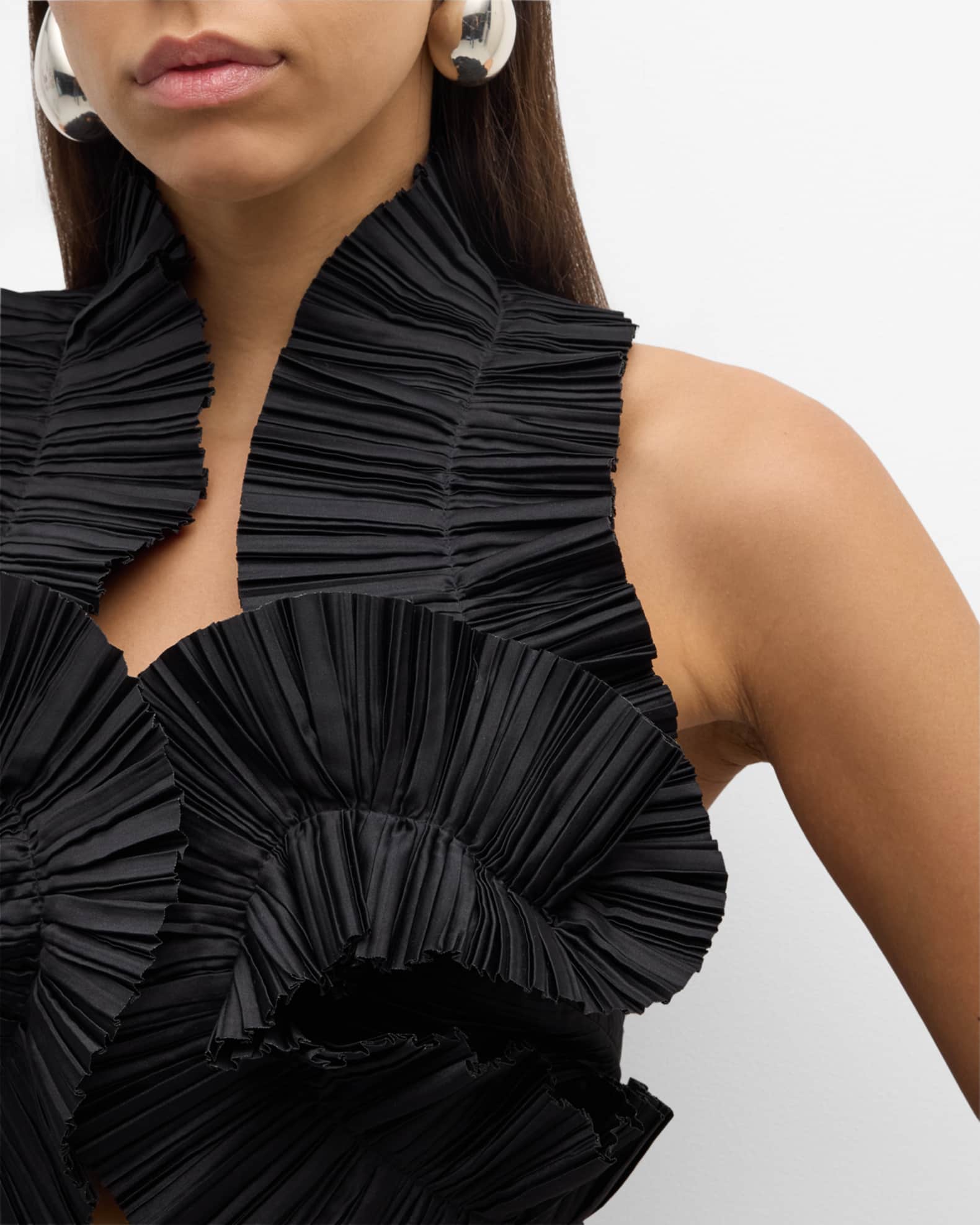 Cult Gaia Adilia Pleated Halter Top | Neiman Marcus