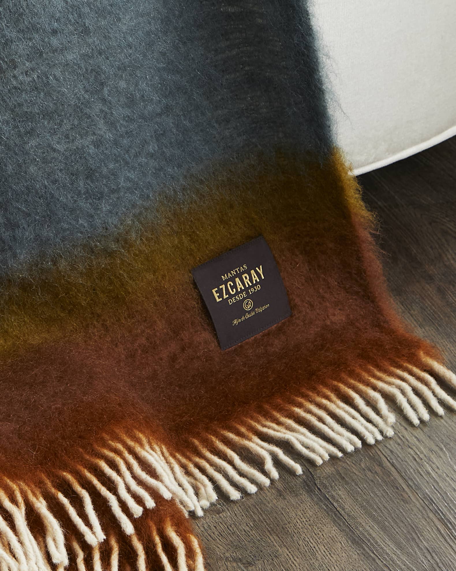 Mantas Ezcaray Matisse Collection Mohair-Blend Throw Blanket | Neiman ...