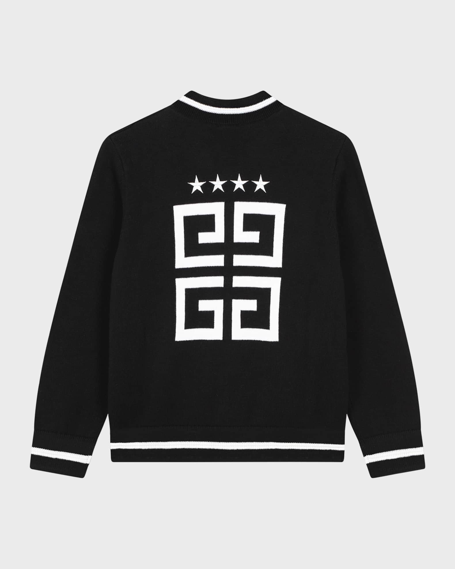 Givenchy Boy's Logo-Print 4G Knitted Bomber Jacket, Size 8-14 | Neiman ...