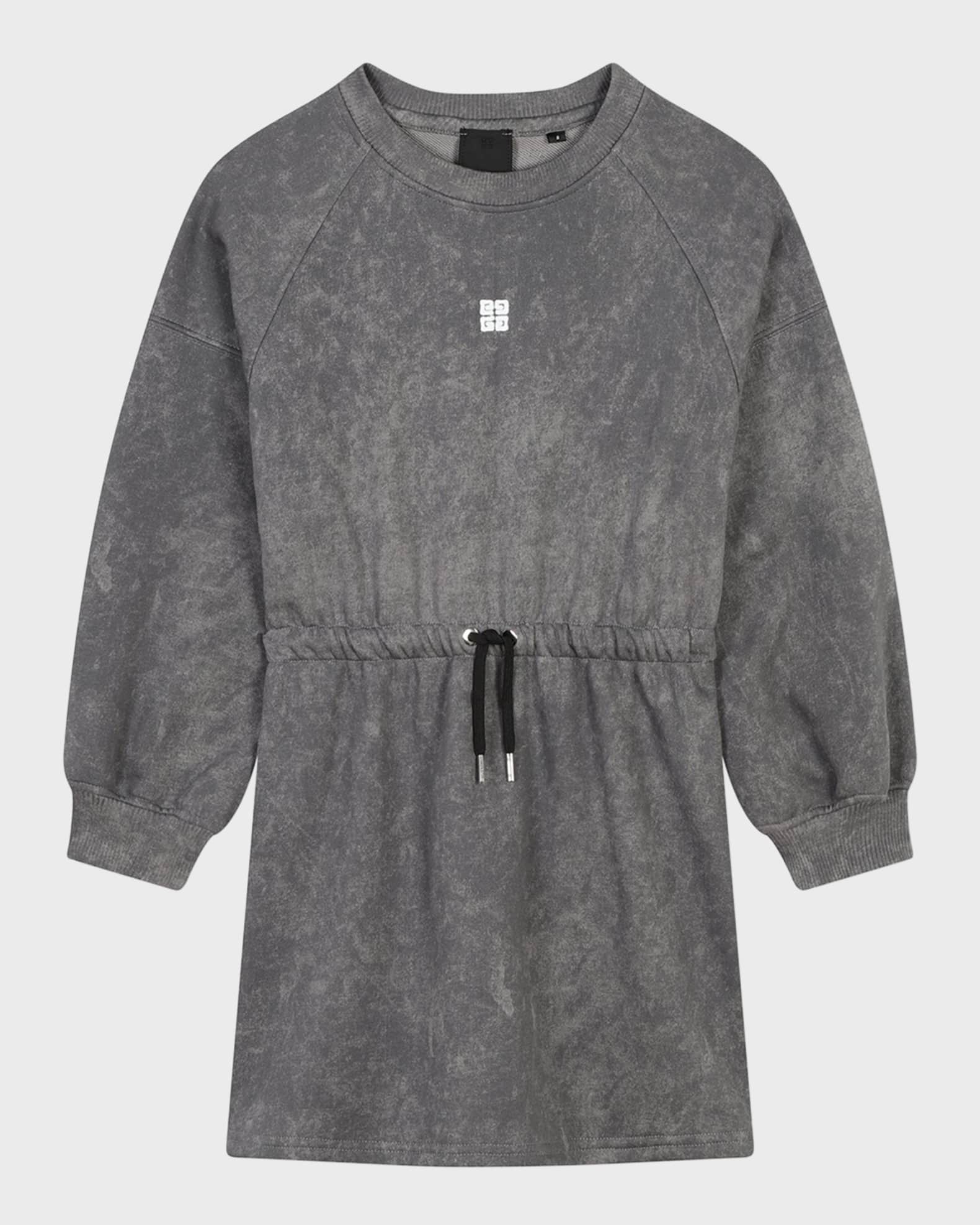 Girl's Fleece Logo Long-Sleeve Dress | Neiman Marcus