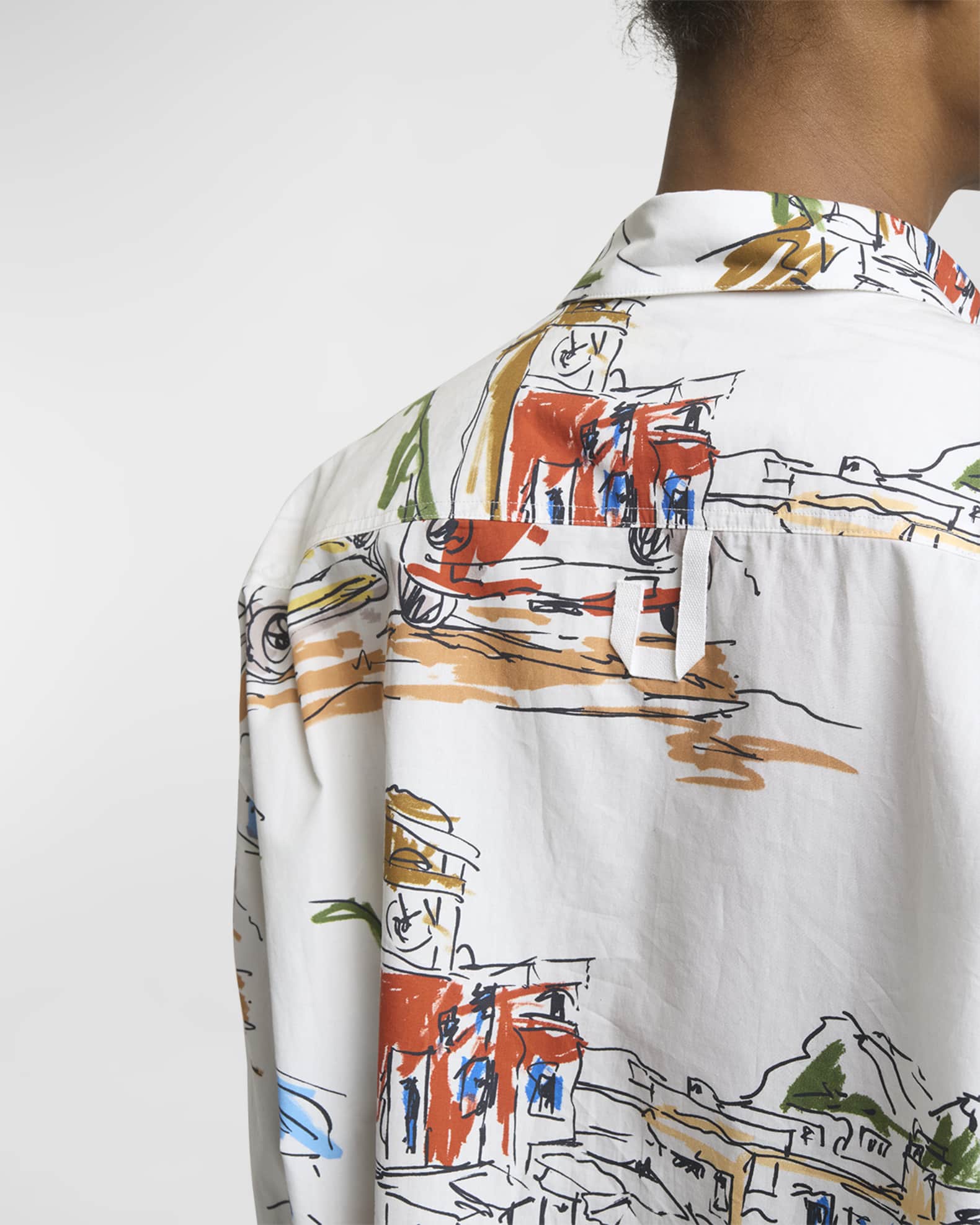 Jacquemus Simon Printed Button Down Blouse | Neiman Marcus