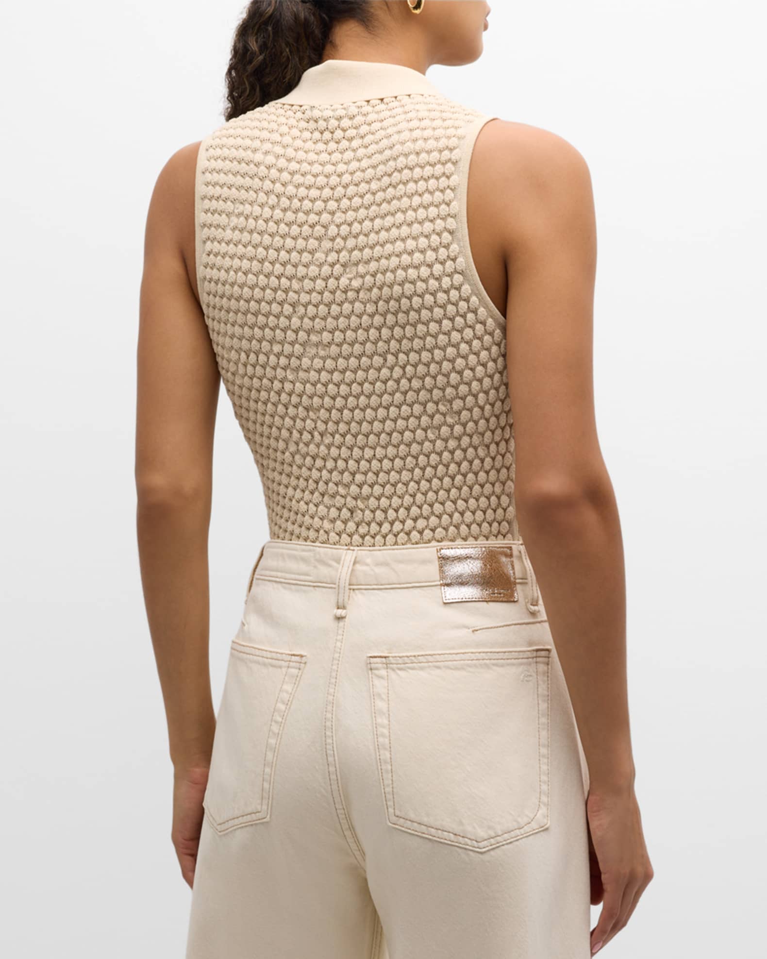 Rag & Bone Georgia Knit Sleeveless Polo | Neiman Marcus