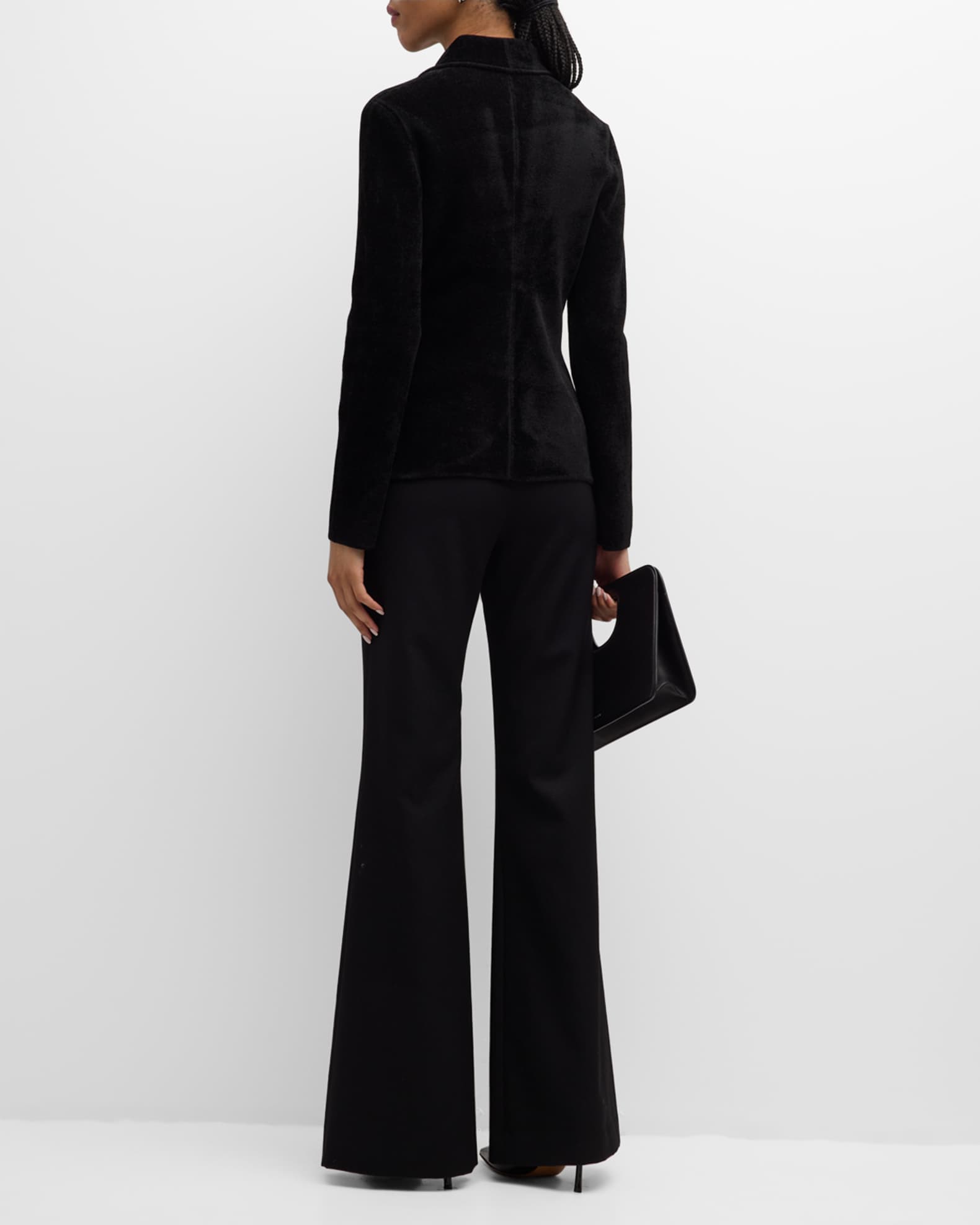 Emporio Armani Single-Button Chenille Jacket | Neiman Marcus