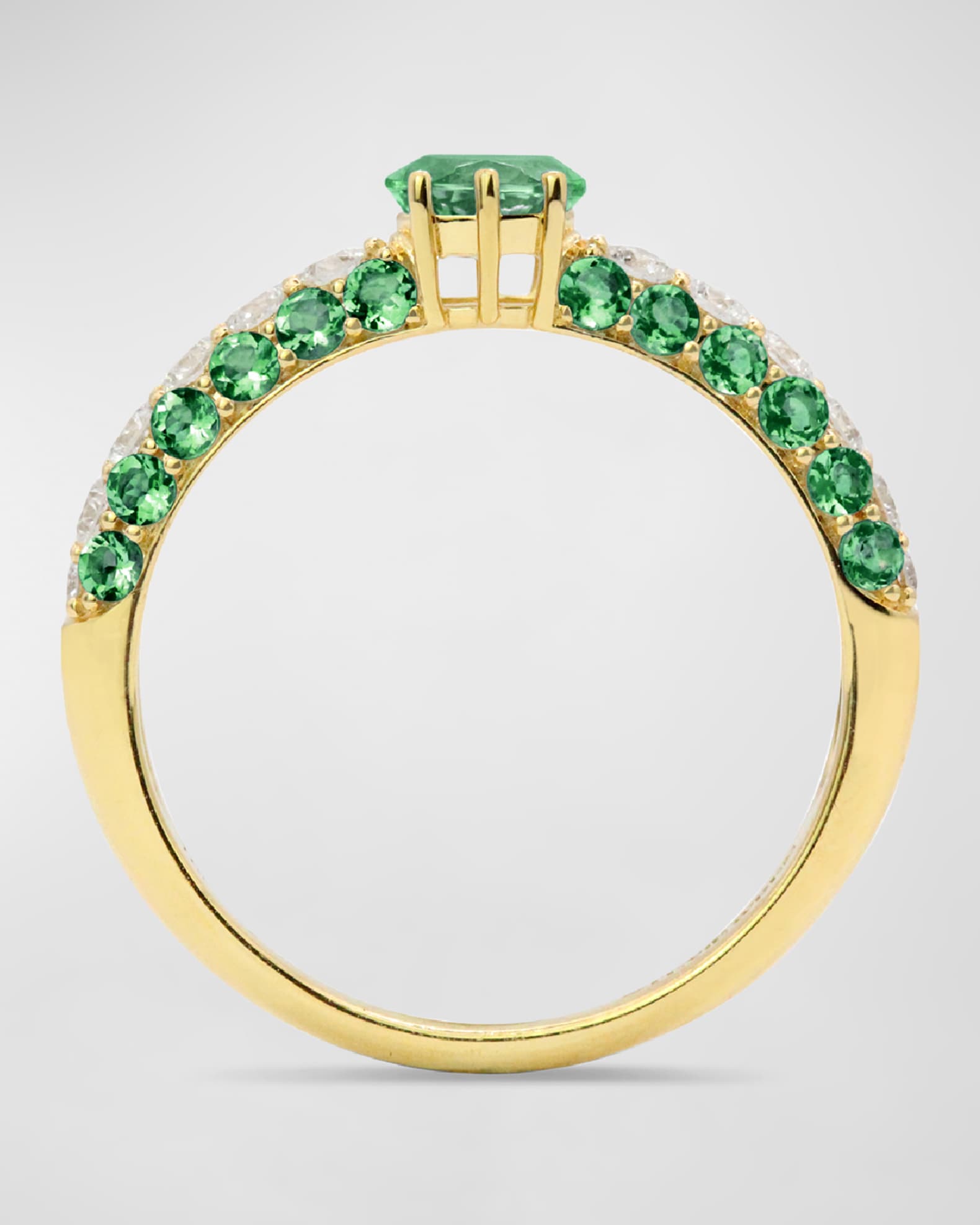 18K Yellow Gold Cirq Ring with Round and Oval Stones | Neiman Marcus