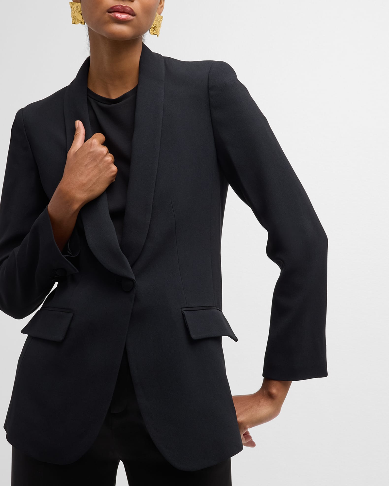 Emporio Armani Essentials One-Button Blazer Jacket | Neiman Marcus