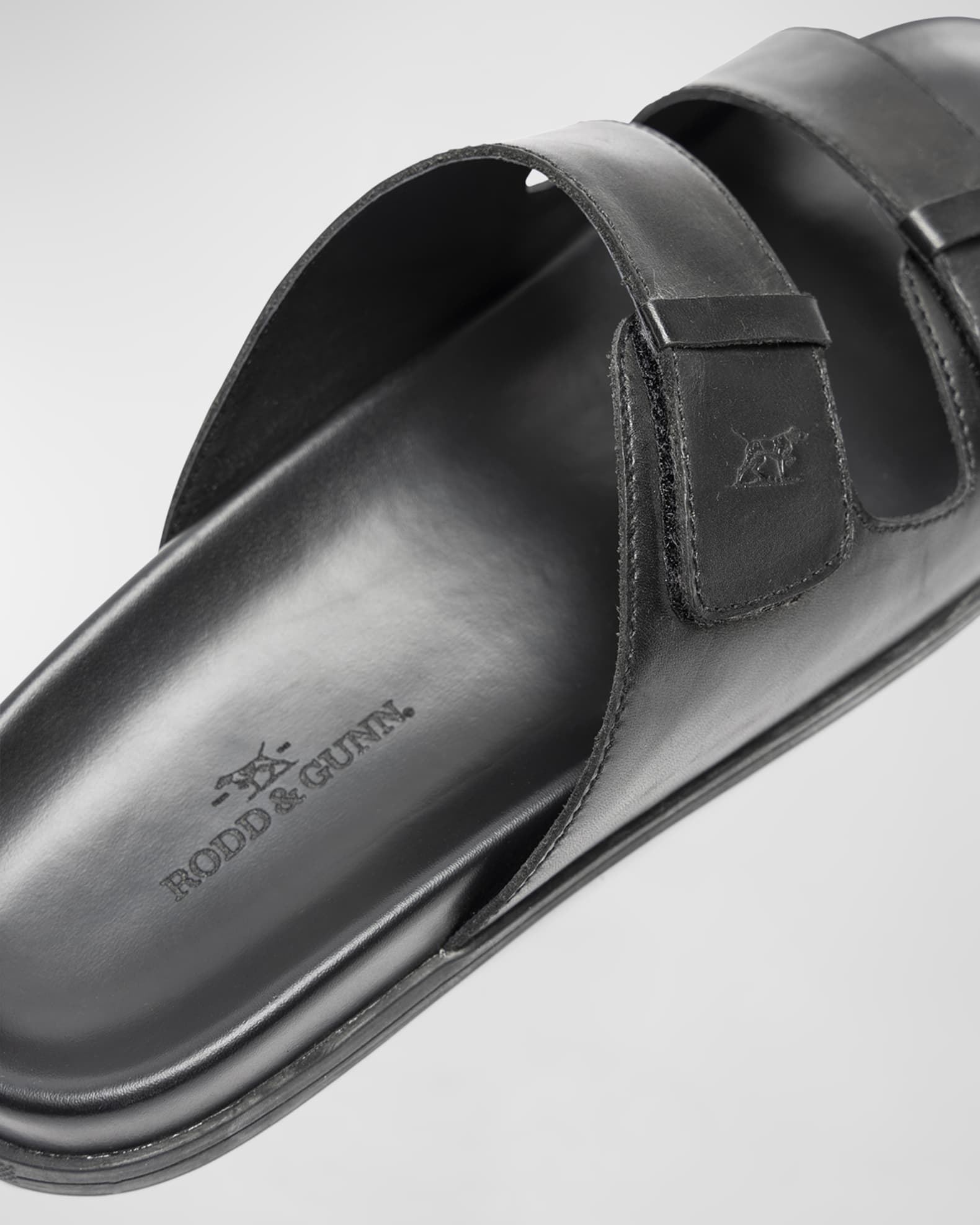 Rodd & Gunn Men's Kendrick Place Leather Slide Sandals | Neiman Marcus