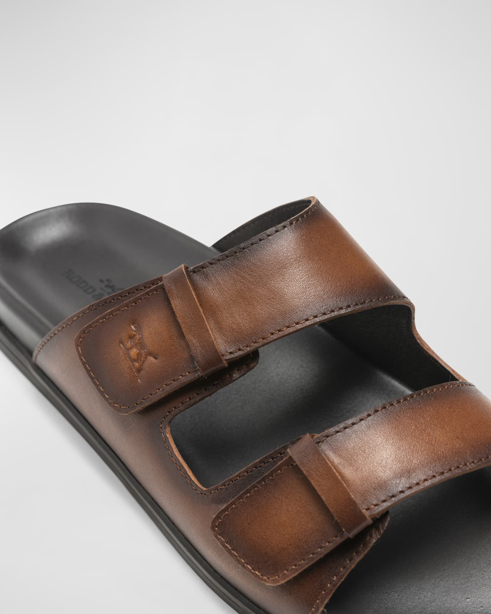 Rodd & Gunn Men's Kendrick Place Leather Slide Sandals | Neiman Marcus