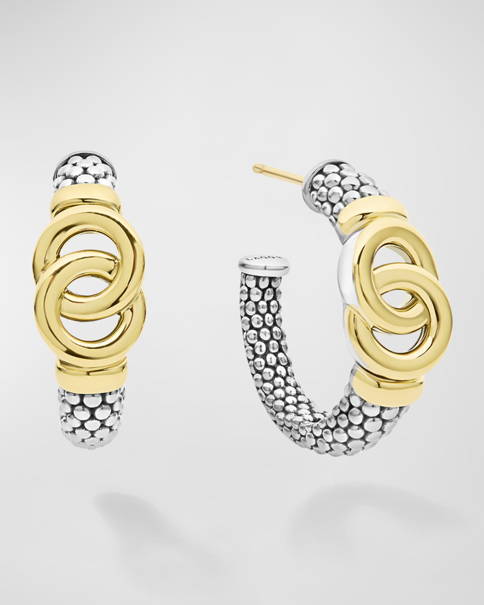 Lagos signature caviar hoop earrings store