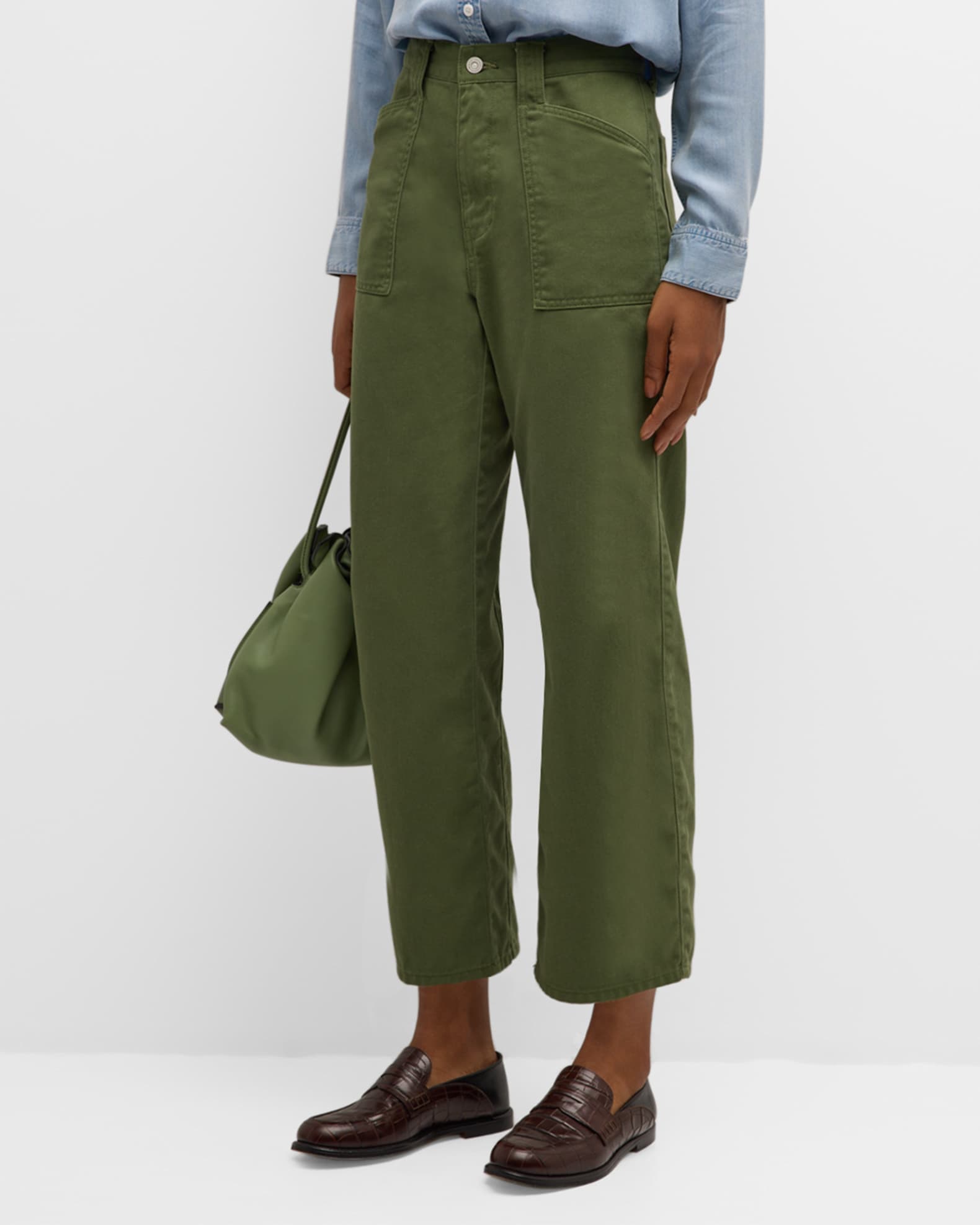 MOUSSY VINTAGE Tudor Cropped Cargo Pants | Neiman Marcus