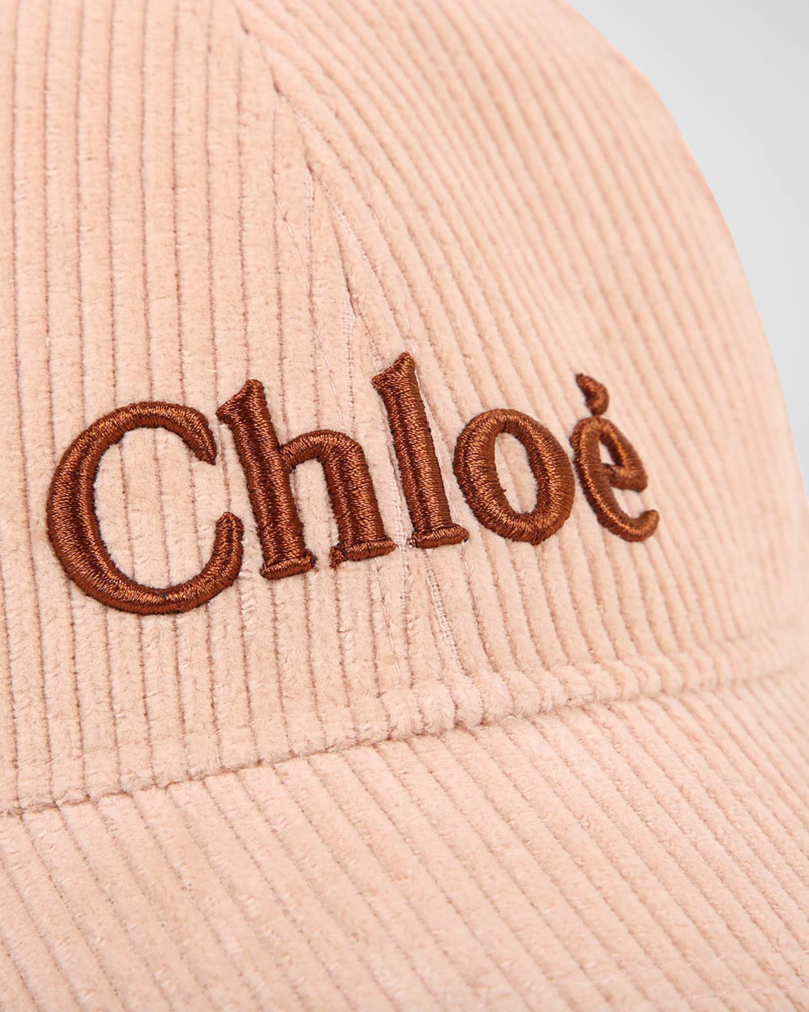 Chloe Girl's Corduroy Logo Baseball Cap | Neiman Marcus