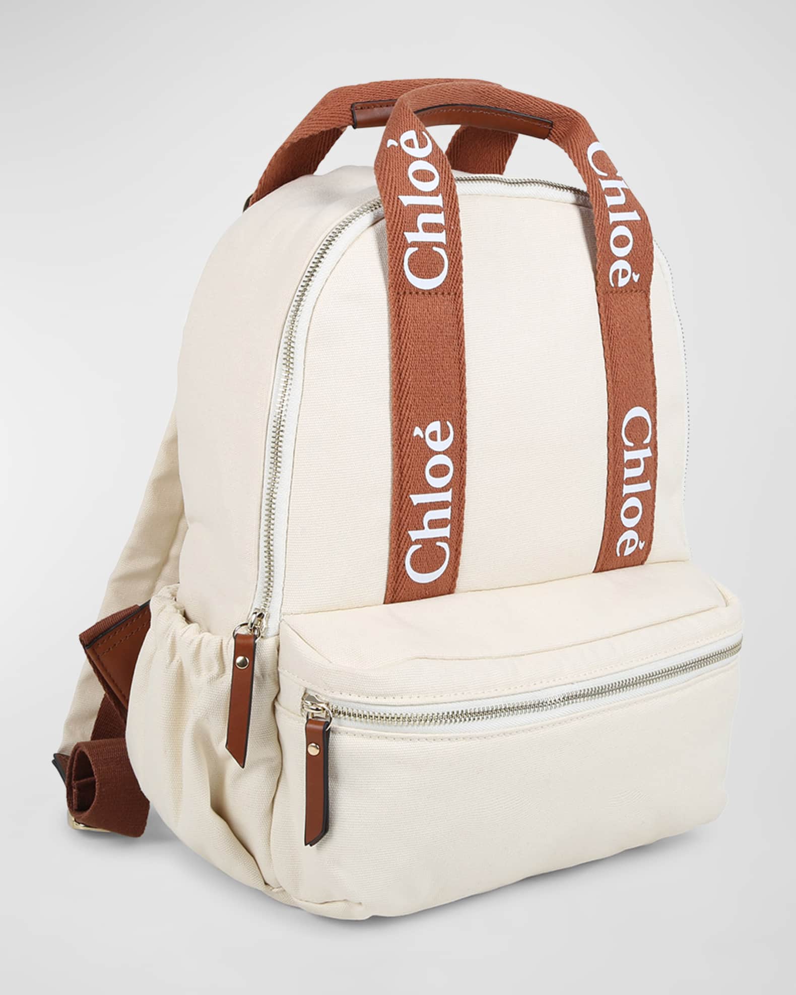 Chloe Kid's Grosgrain Canvas Changing Bag | Neiman Marcus