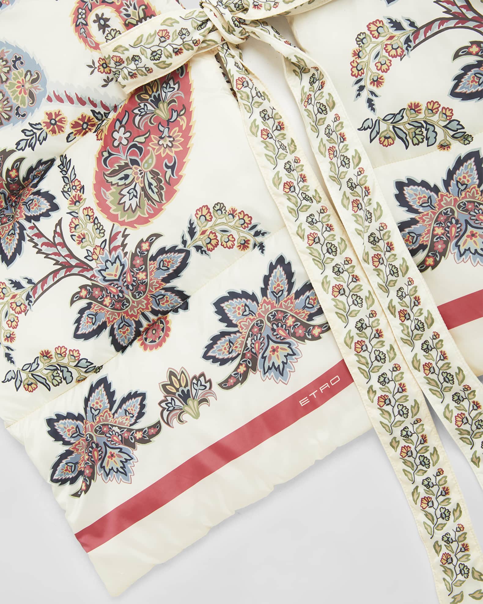 Etro Paisley Quilted Wool-Blend Scarf | Neiman Marcus