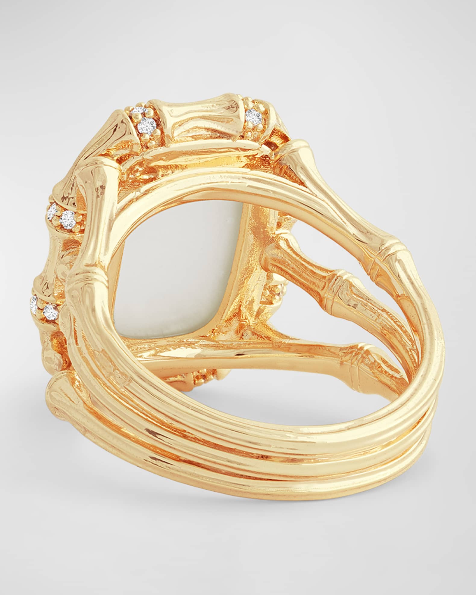 Anabel Aram Jewelry Bamboo with Stone Ring | Neiman Marcus