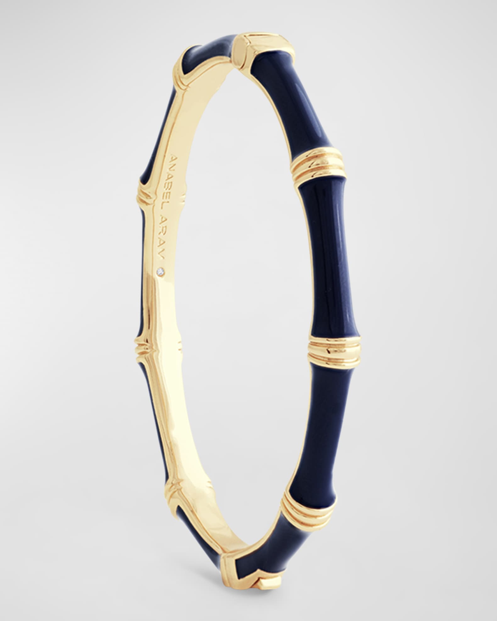 Anabel Aram Jewelry Bamboo Enameled Hinged Bangle | Neiman Marcus