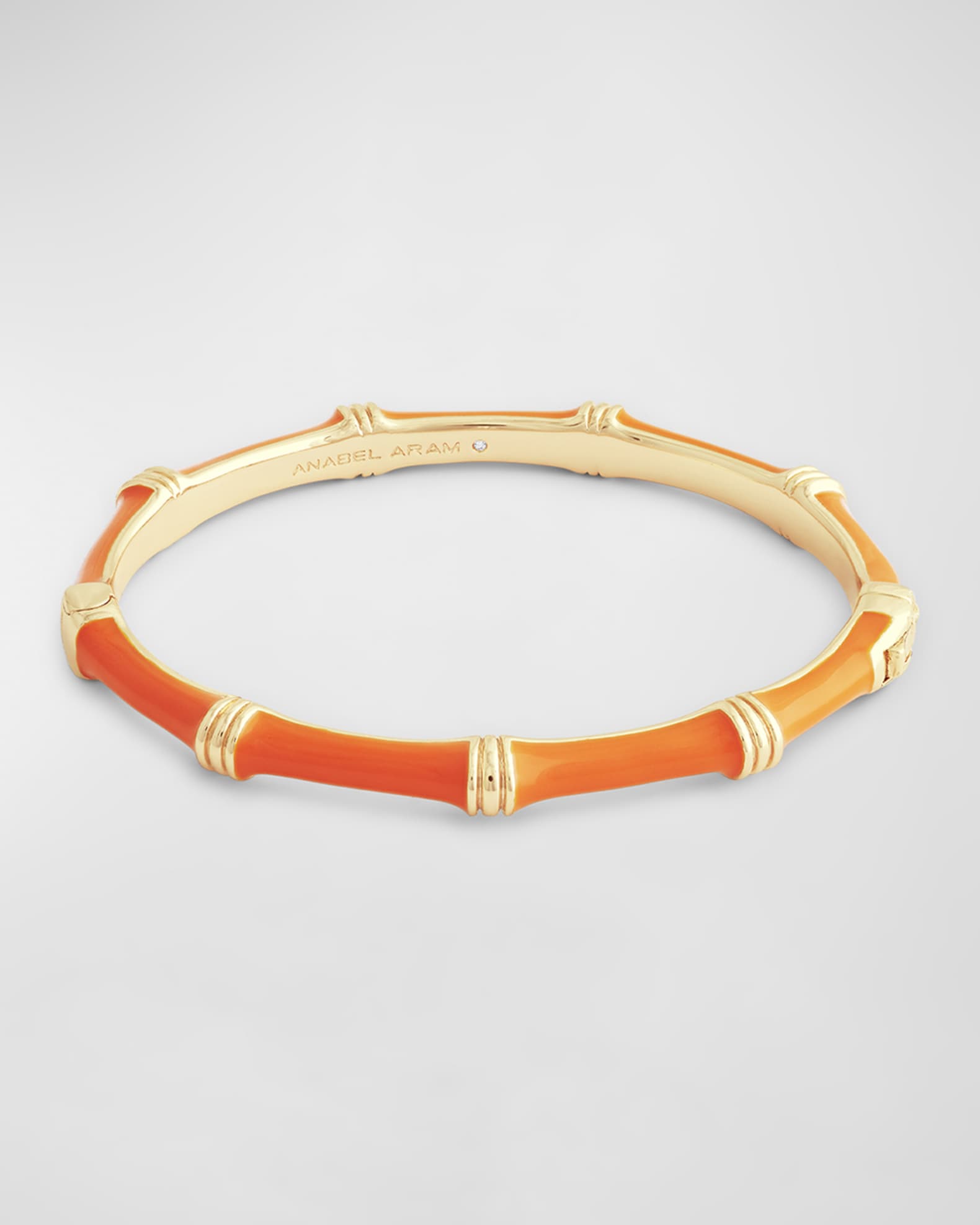 Anabel Aram Jewelry Bamboo Enameled Hinged Bangle | Neiman Marcus