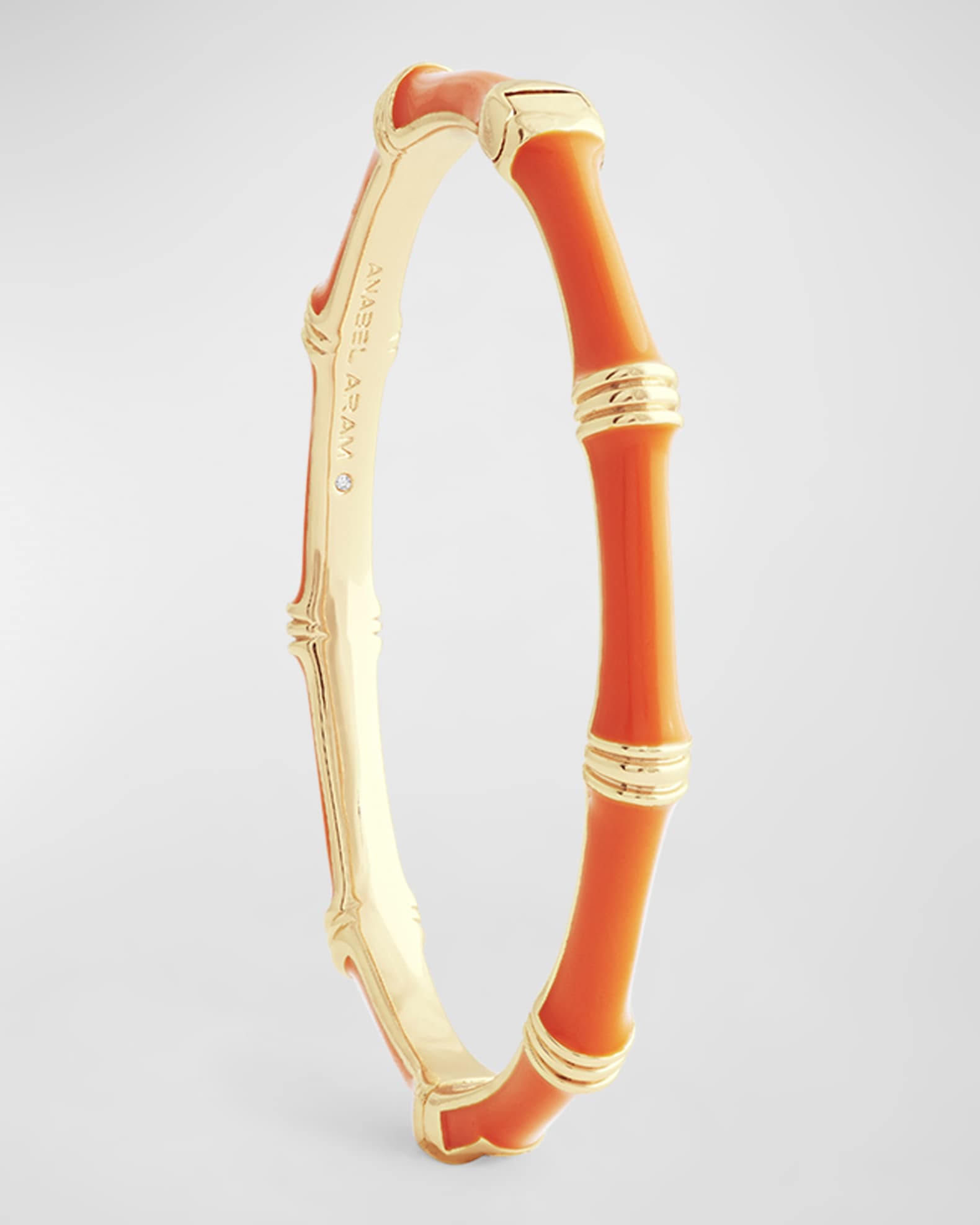 Anabel Aram Jewelry Bamboo Enameled Hinged Bangle | Neiman Marcus