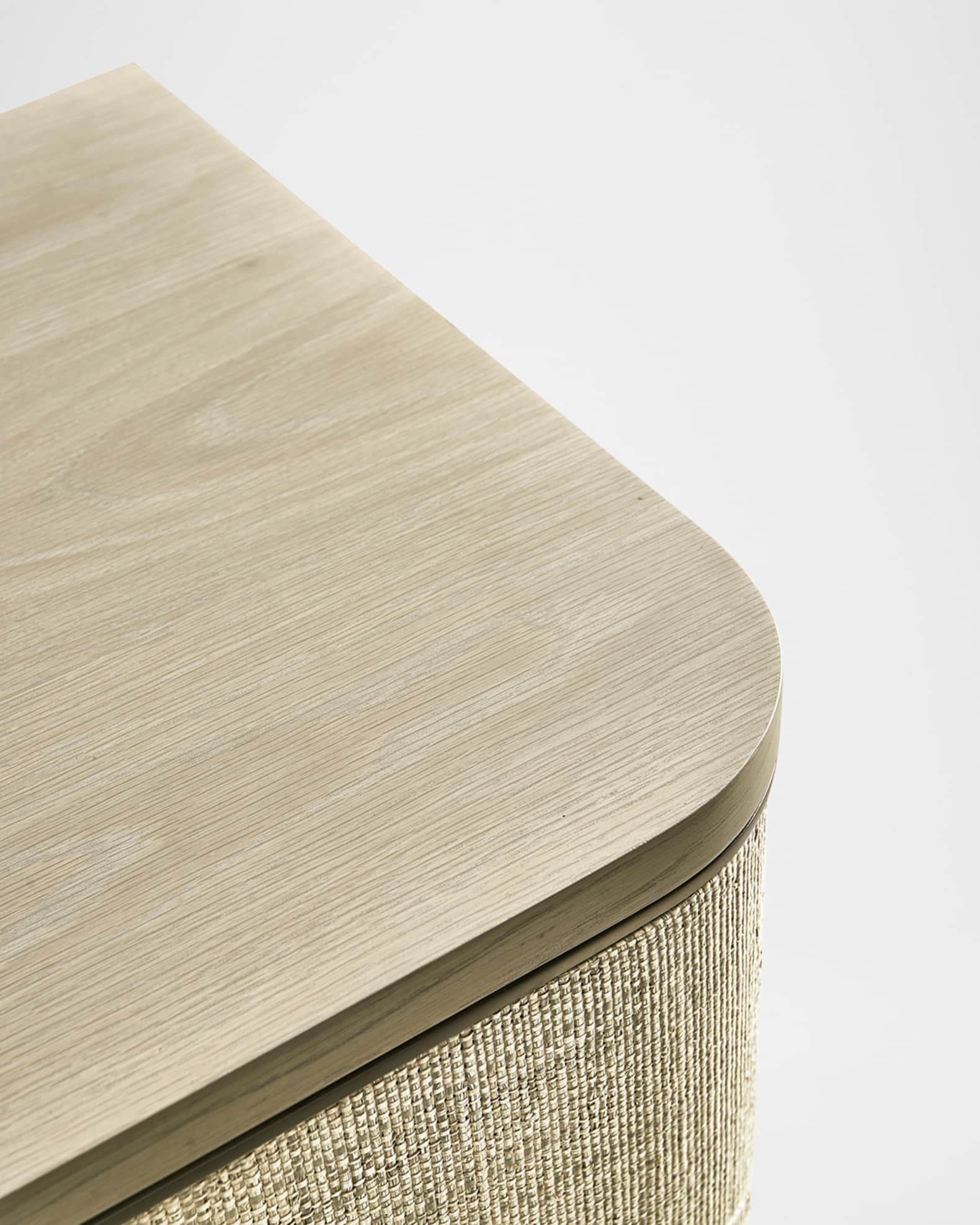 Jonathan Charles Water Seiche Woven Wave Nightstand | Neiman Marcus